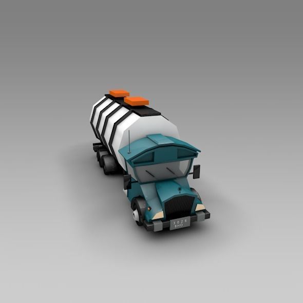 3D model low poly turck tank VR / AR / low-poly | CGTrader