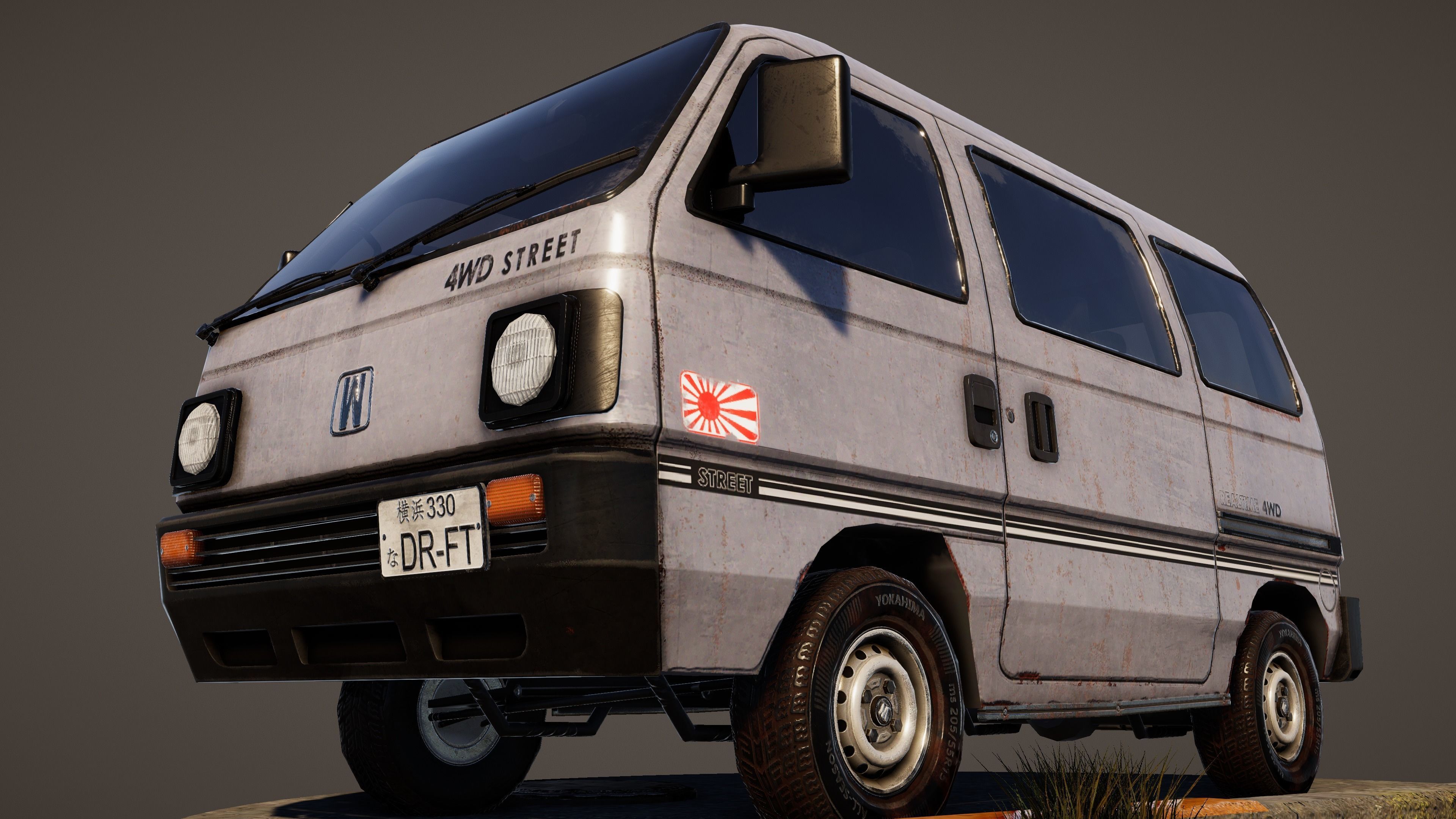 3D model Japanese Minivan -Street- VR / AR / low-poly | CGTrader