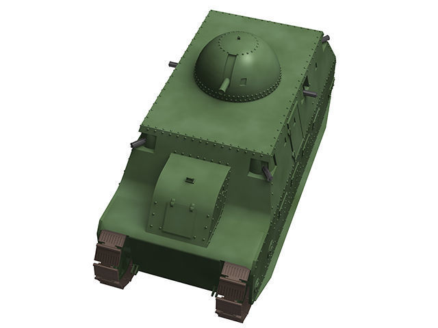 fiat2000 wwii tank 3D model | CGTrader