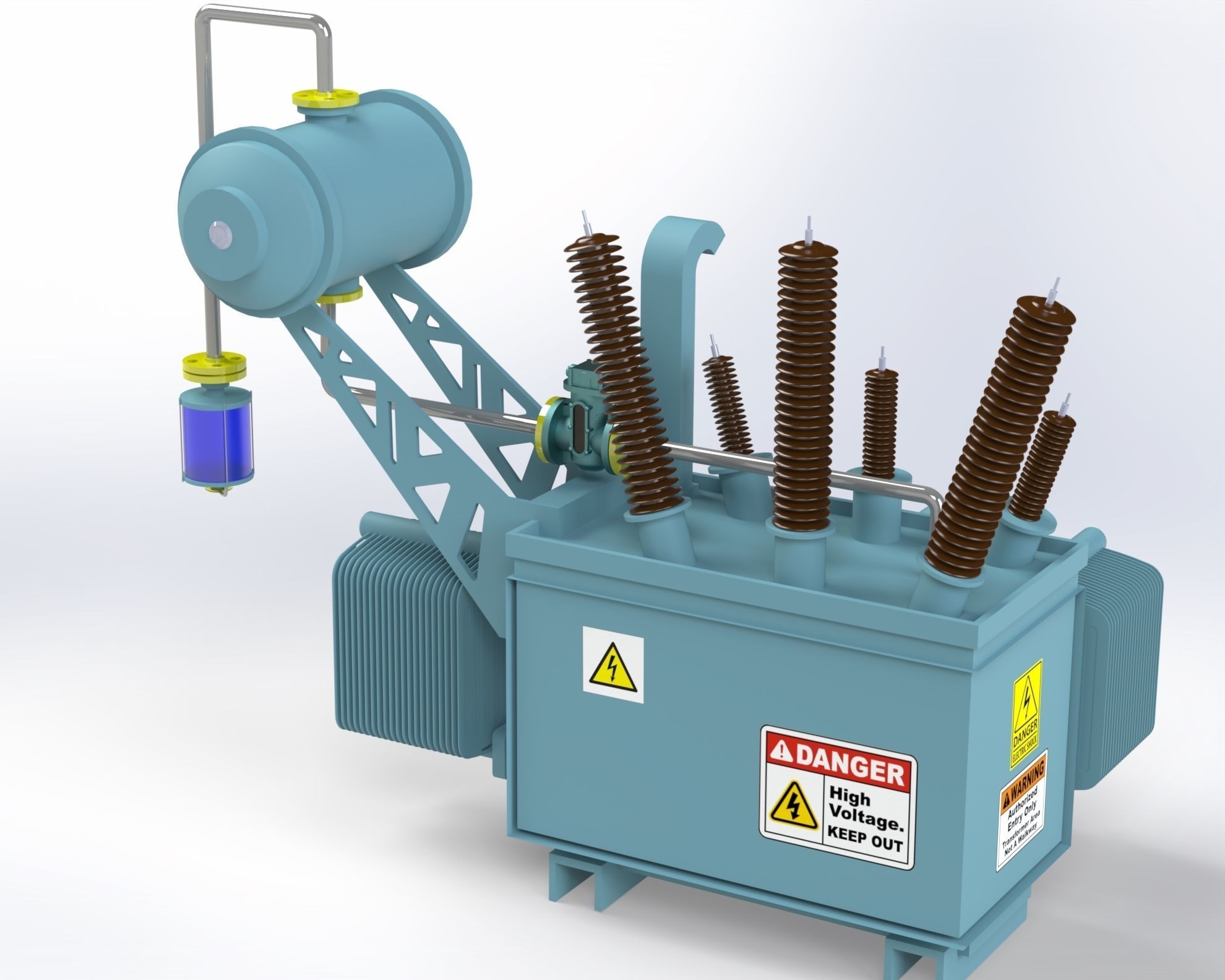 Electrical Transformer with Assembly 3D model animated | CGTrader