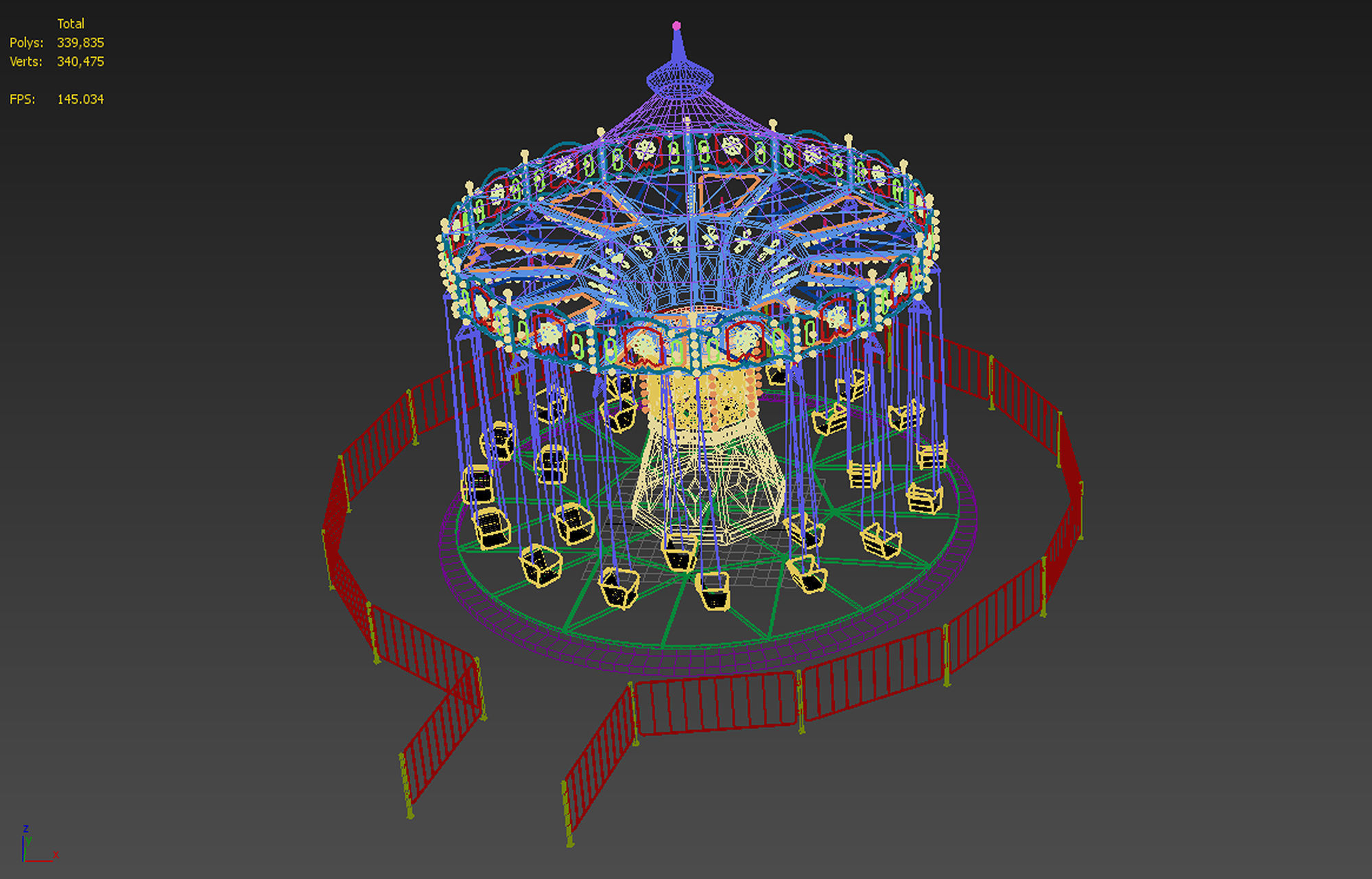 Funfair Ride 3D model | CGTrader