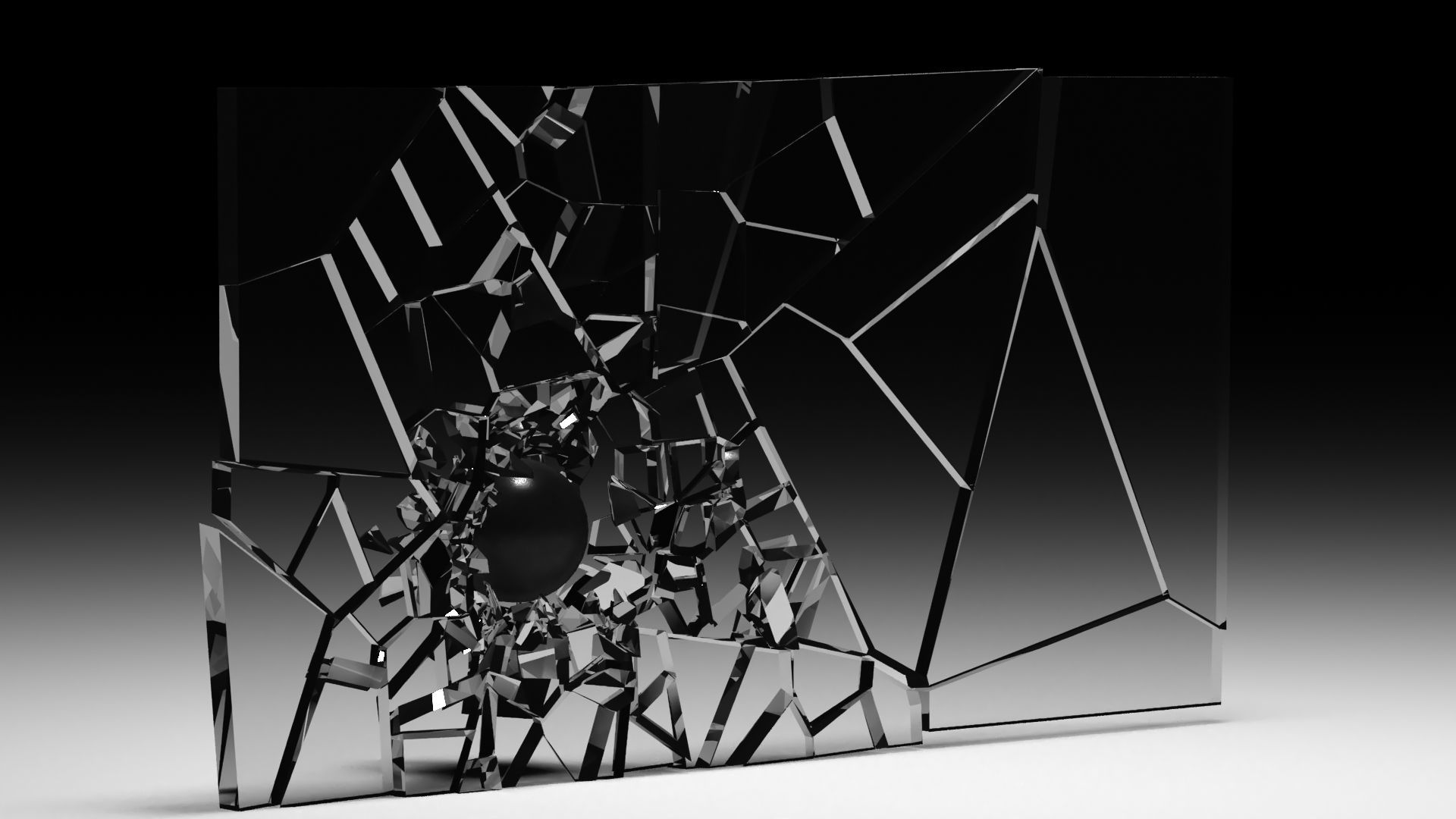glass shattered animated 3D model animated | CGTrader
