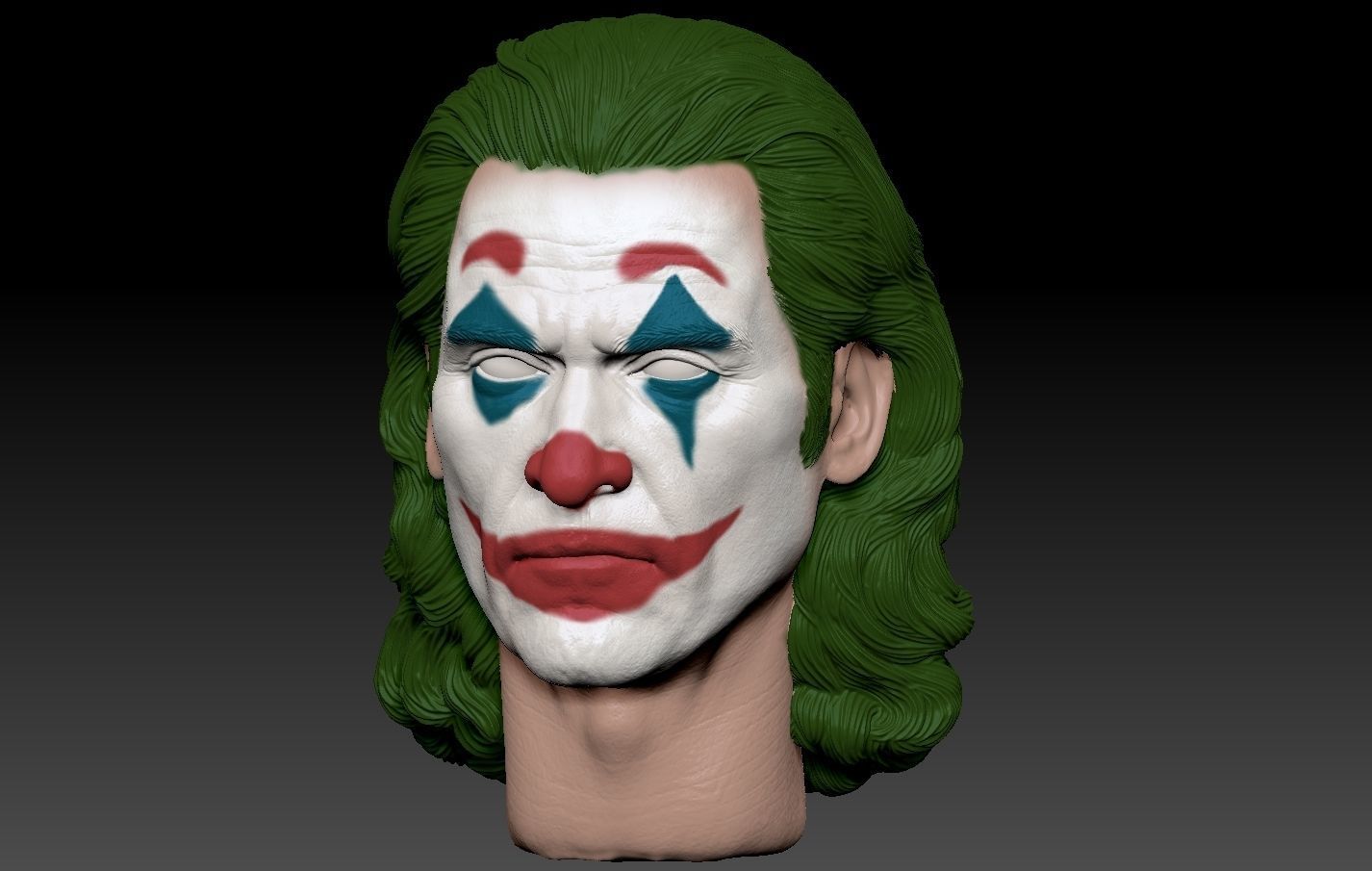 Joker Joaquin Phoenix head 3D model 3D printable | CGTrader