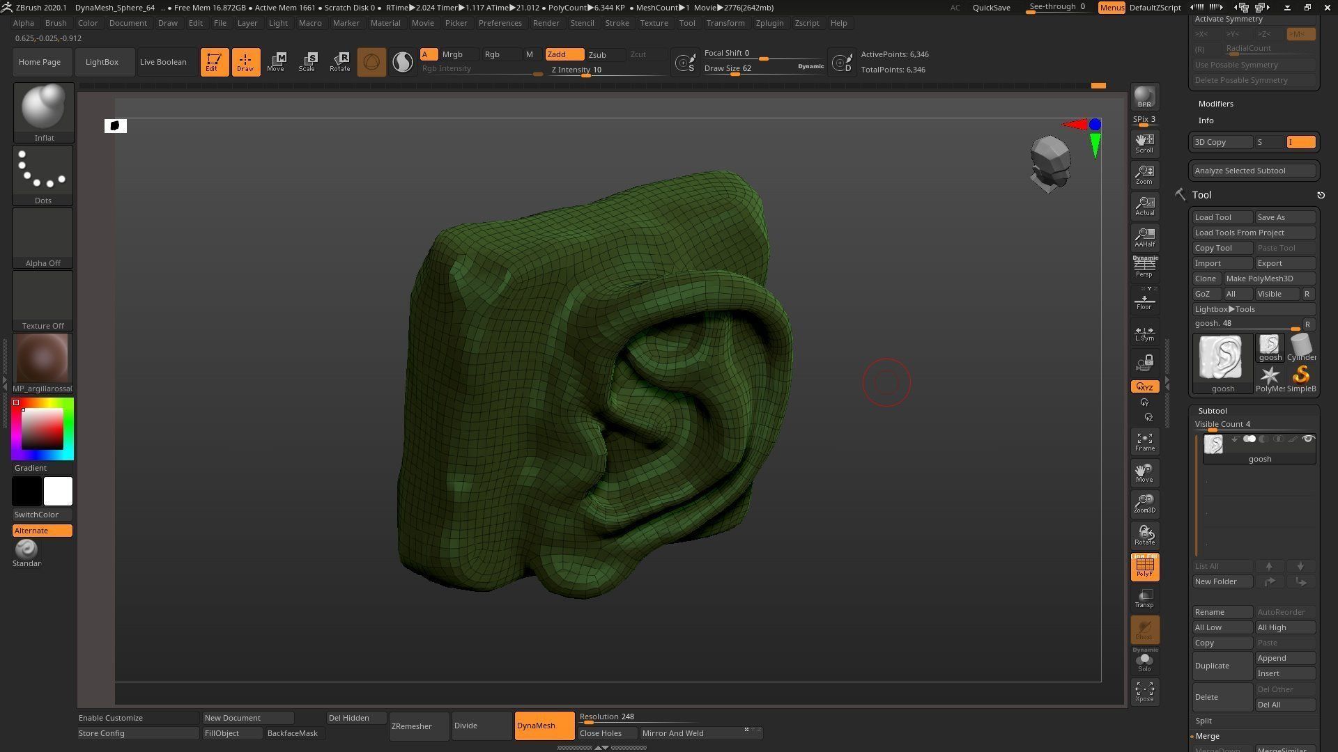 3D model ear low poly and high poly PBR and ready for 3d print VR / AR ...