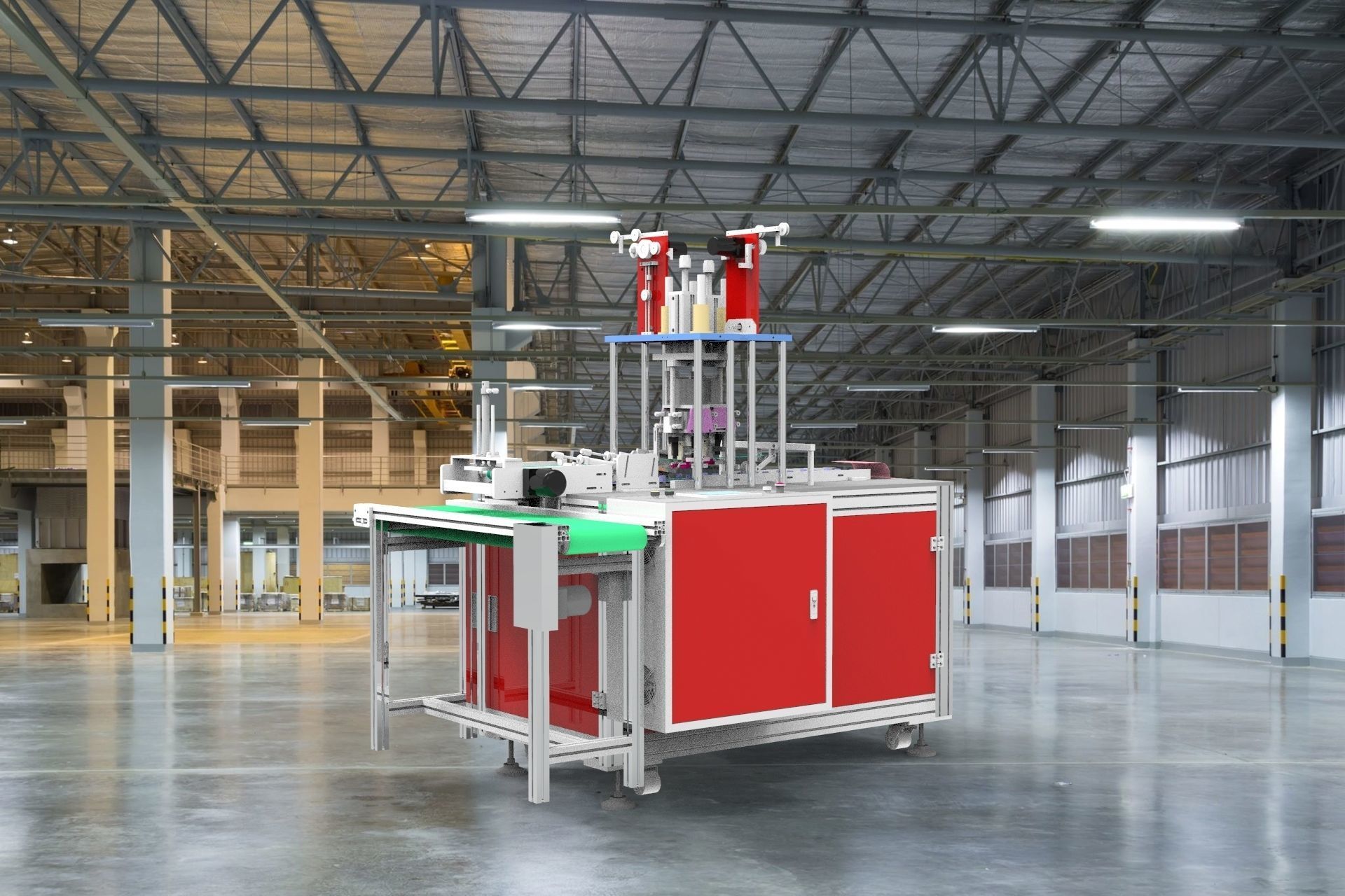 Fully Automatic Medical Mask Production line 3D model | CGTrader