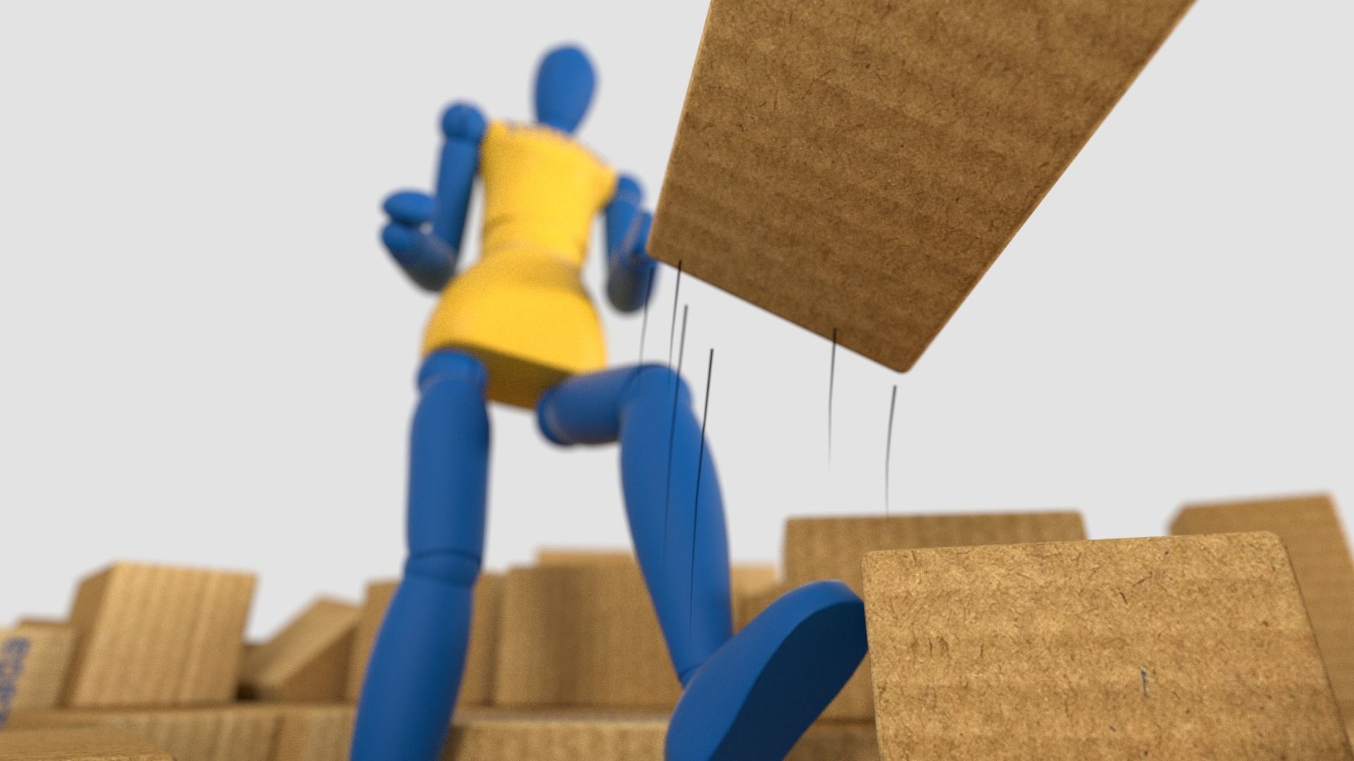 3D model Mail man kick - Post office meme VR / AR / low-poly | CGTrader
