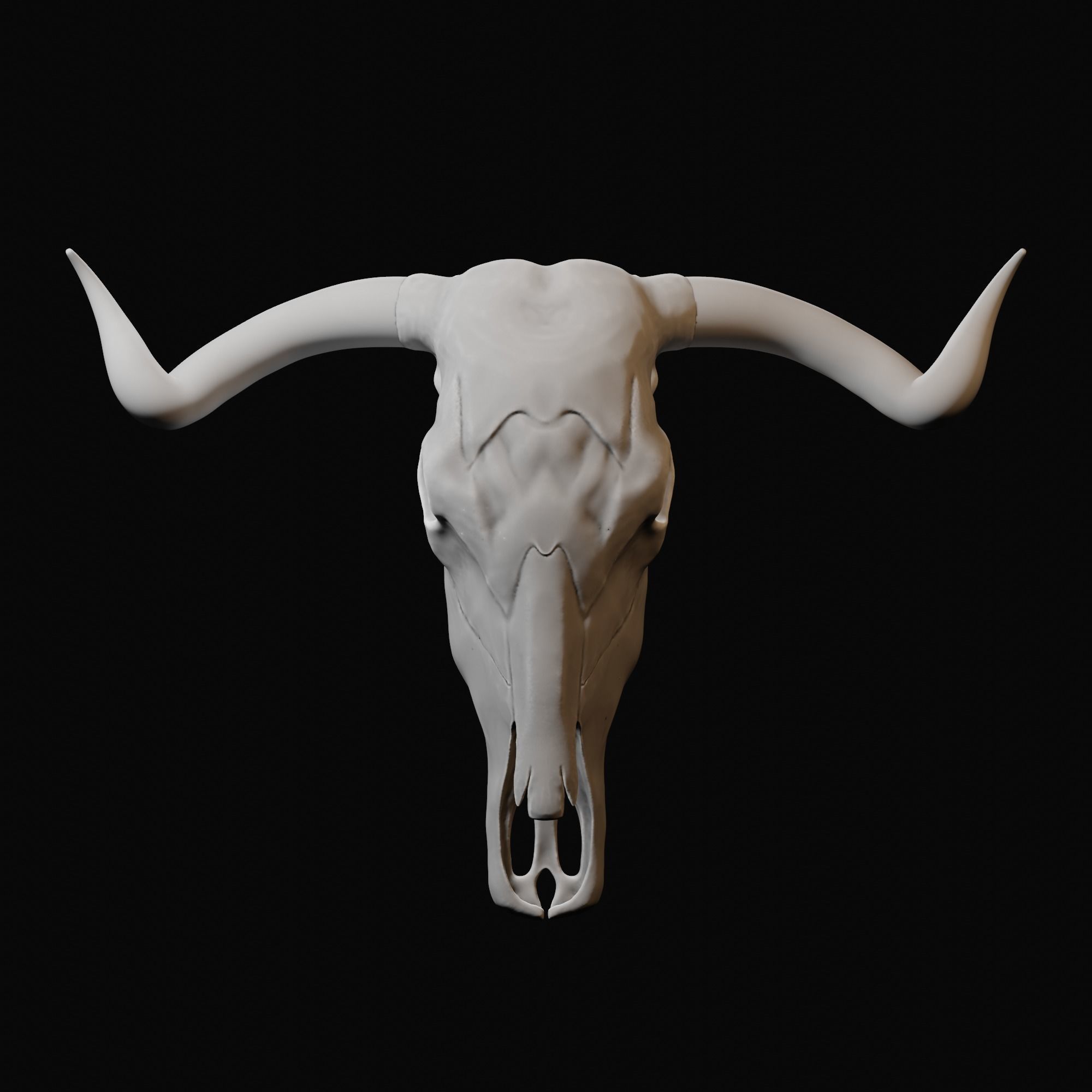 bull skull 3D printable model sculpture | CGTrader