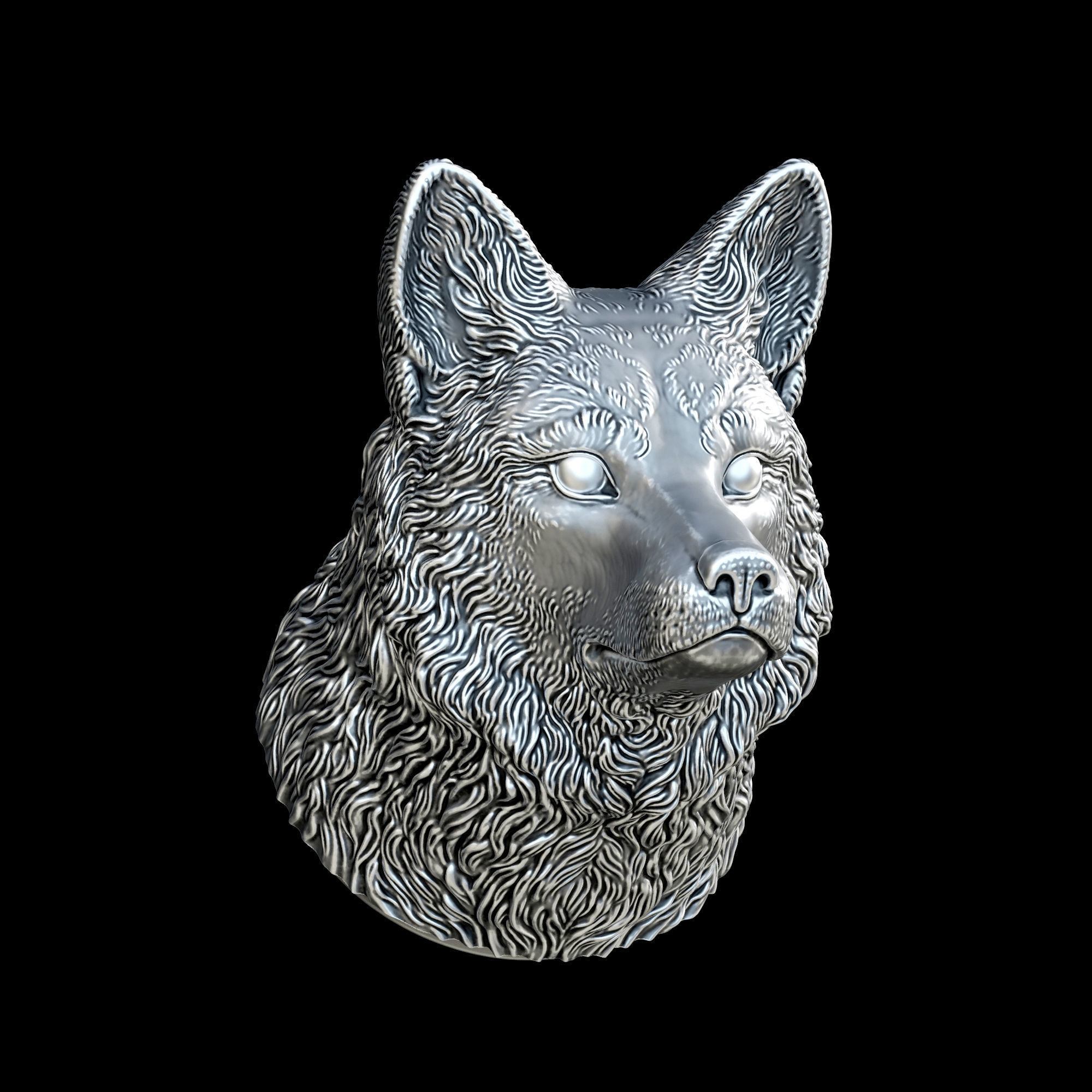 Fox head 3D model 3D printable | CGTrader