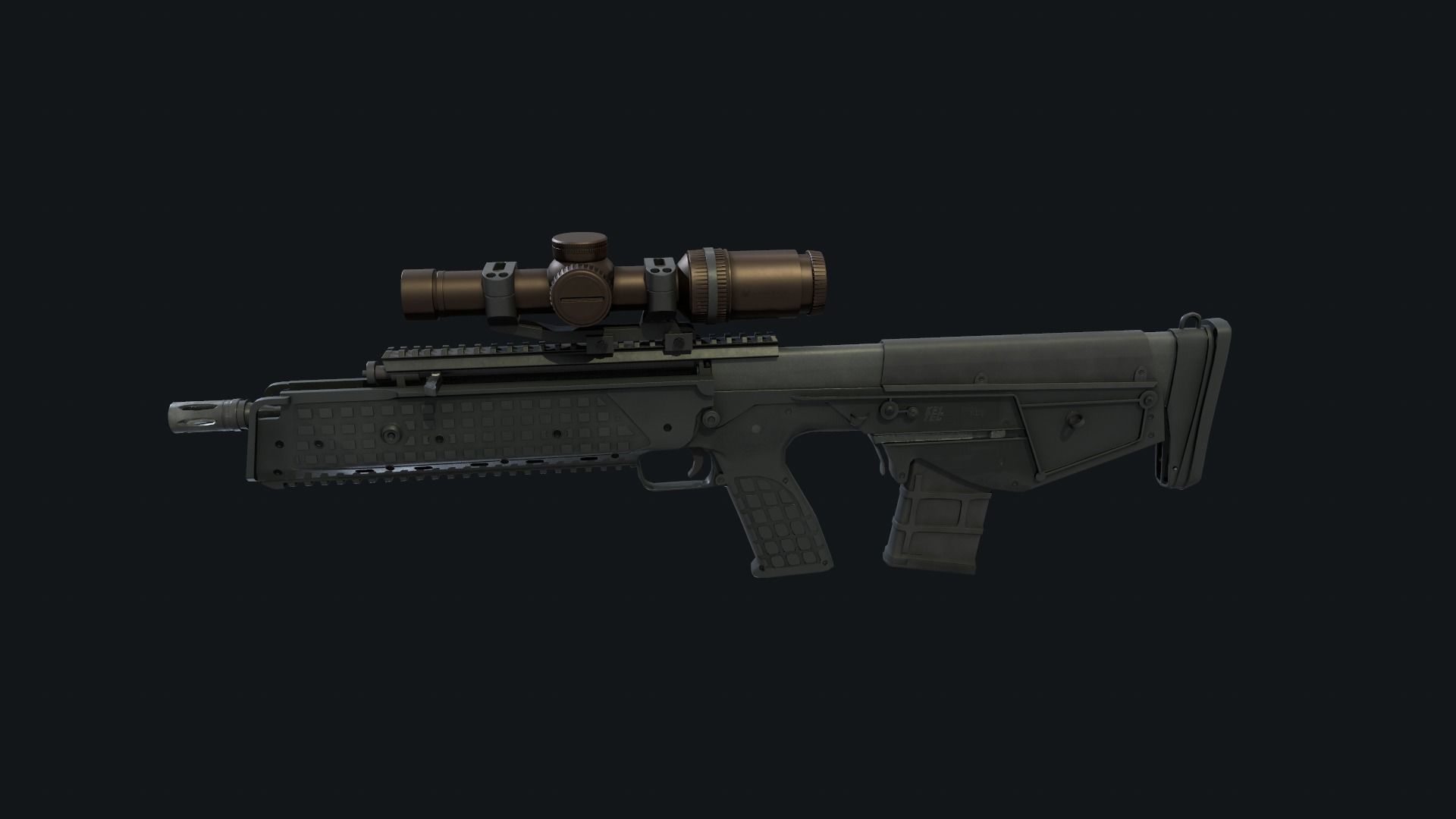 3D model Keltec RDB Rifle - LowPoly PBR Model VR / AR / low-poly | CGTrader