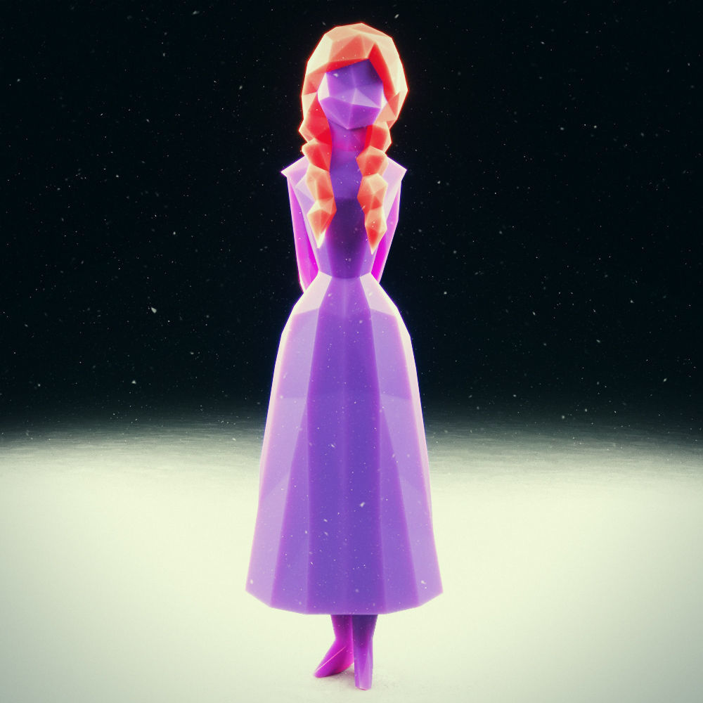 3D model Anna Low Poly 1 VR / AR / low-poly MAX OBJ 3DS FBX STL GLTF