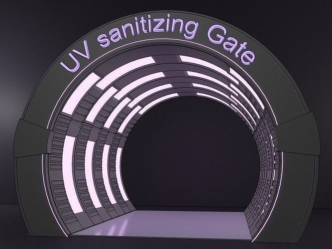 3D model UV Sanitizing Gate VR / AR / low-poly | CGTrader