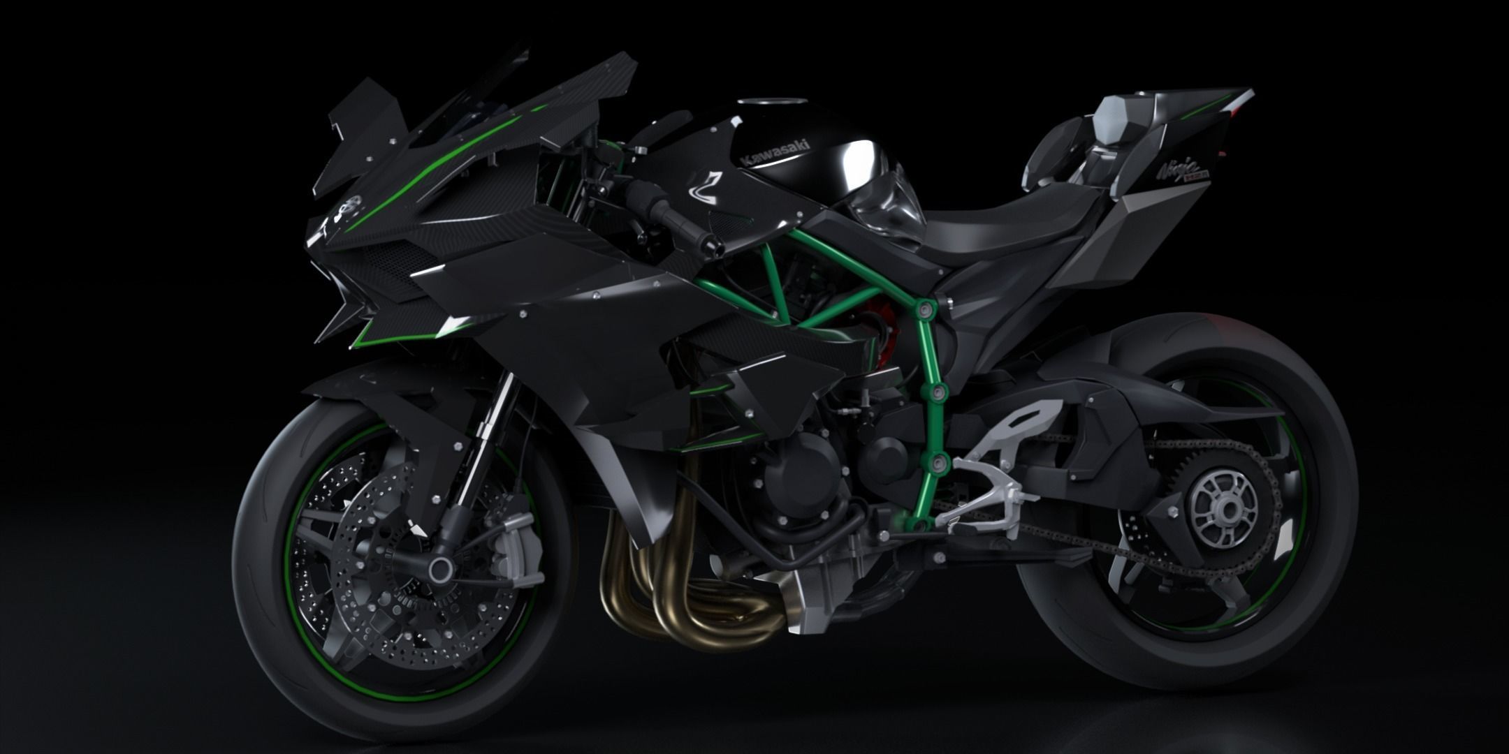 Kawasaki Ninja H2R 3D model | CGTrader