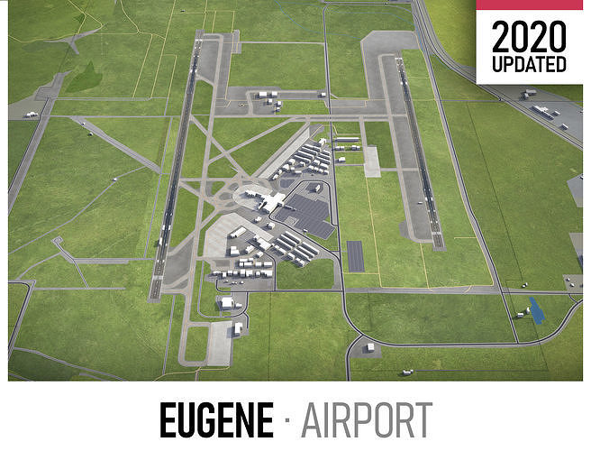 3D model Eugene Airport - EUG VR / AR / low-poly | CGTrader