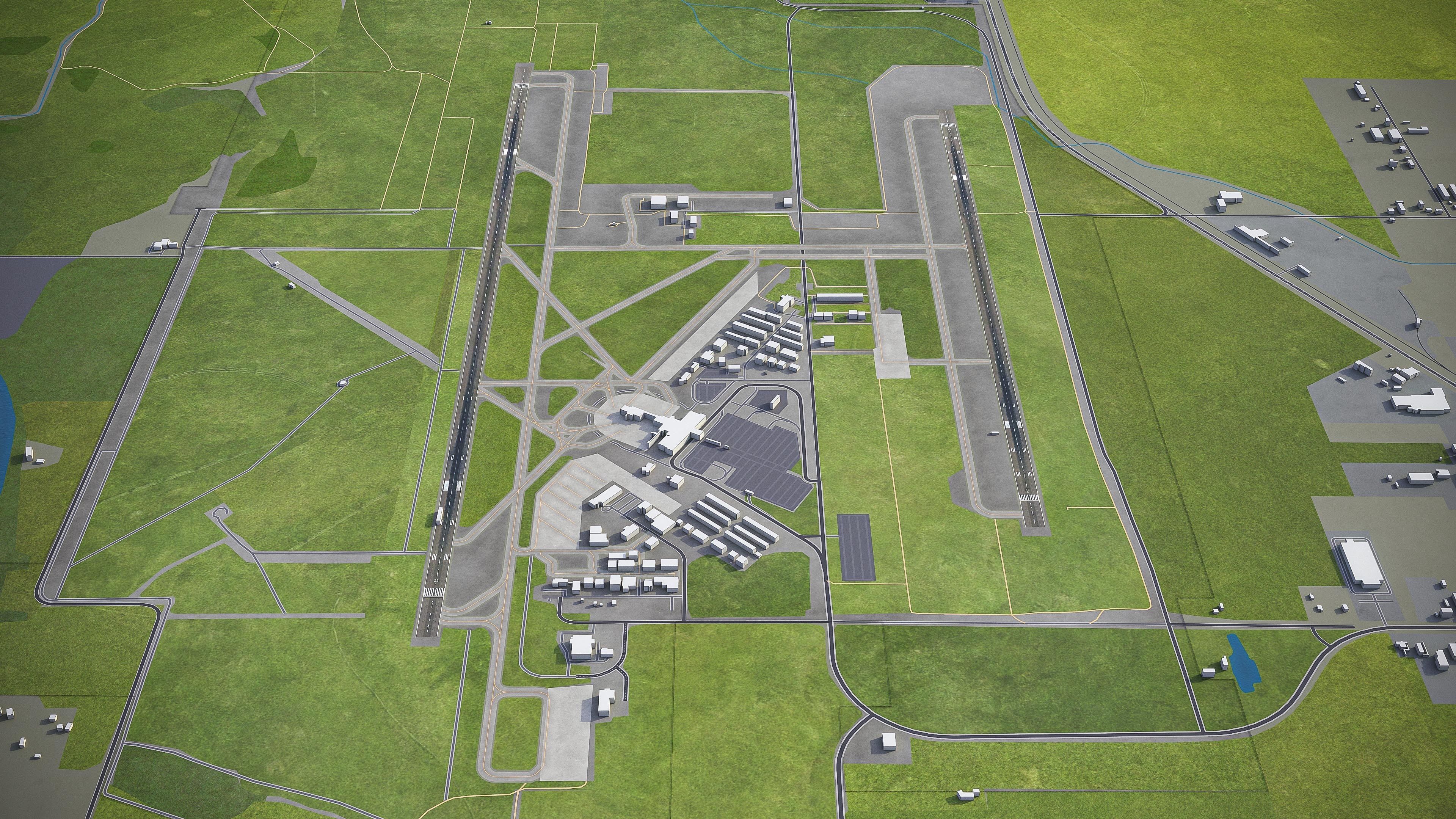 3D model Eugene Airport - EUG VR / AR / low-poly | CGTrader