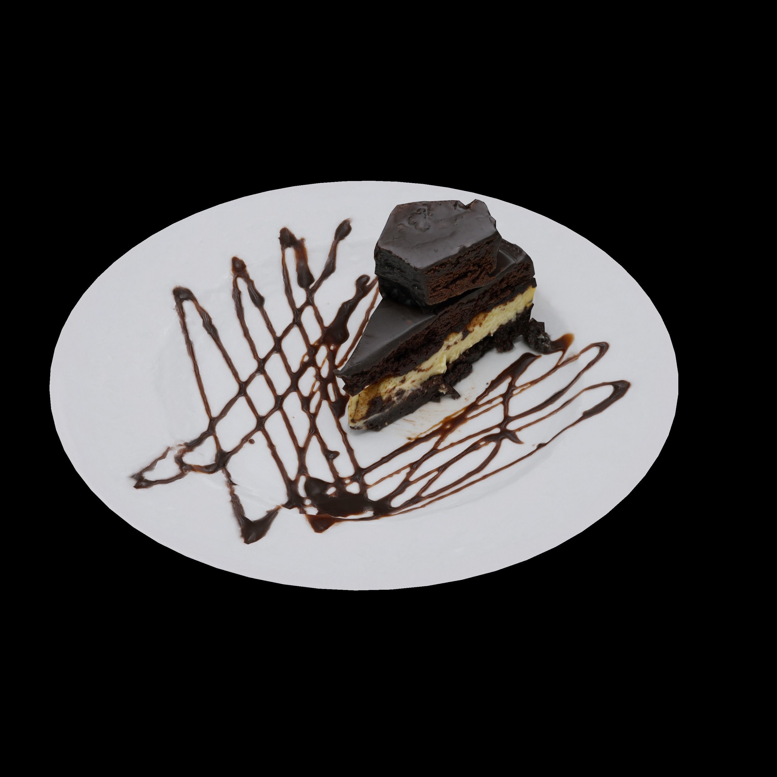 3D model CHOCOLATE FUDGE CHEESE CAKE VR / AR / low-poly | CGTrader