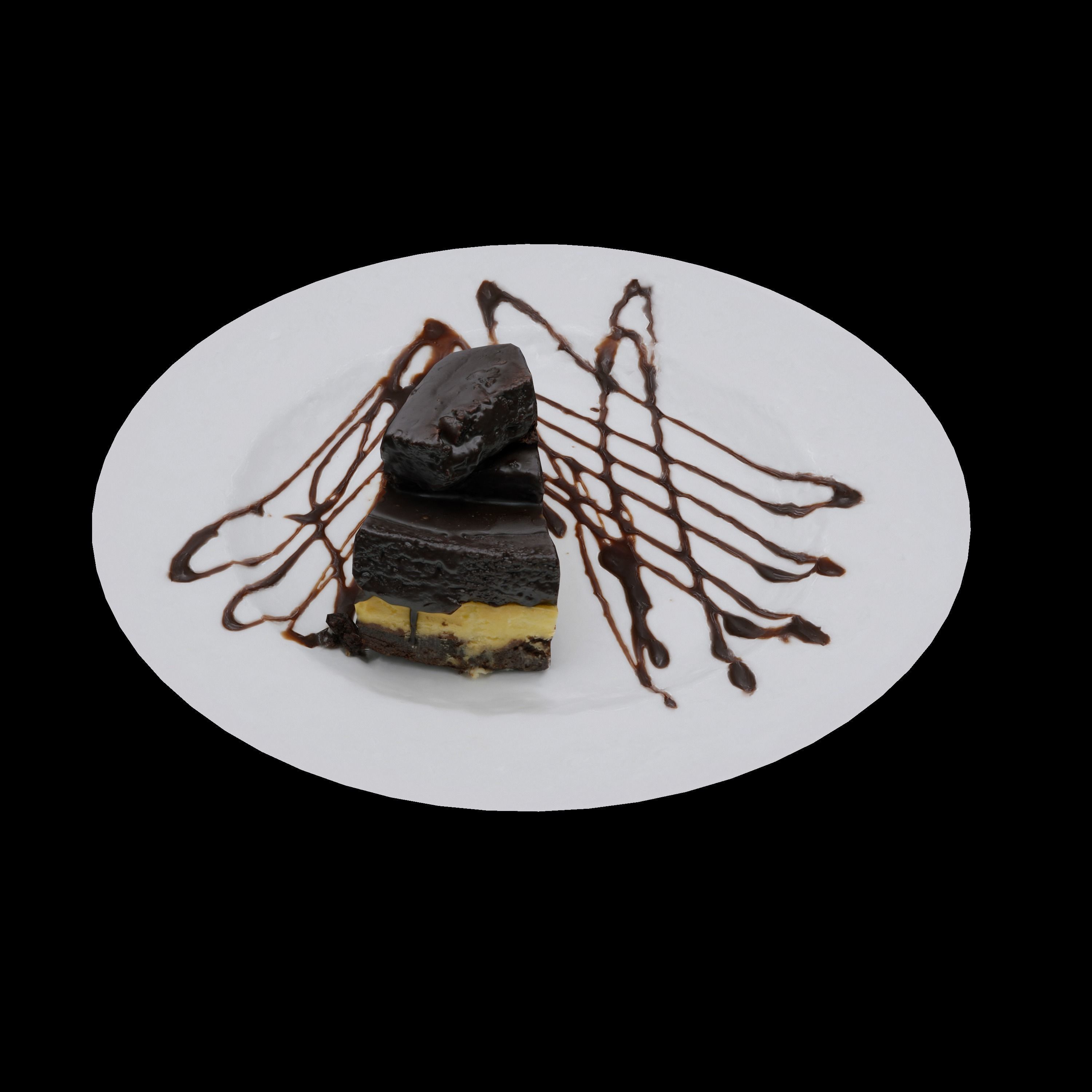3D model CHOCOLATE FUDGE CHEESE CAKE VR / AR / low-poly | CGTrader
