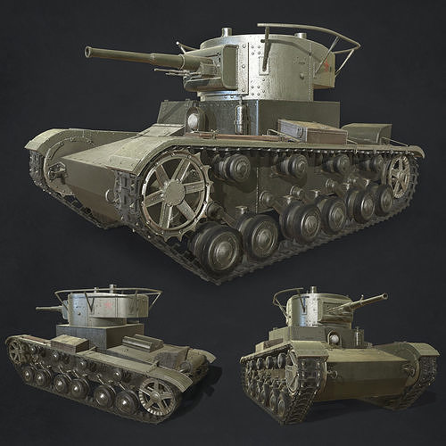 3D model Russian tank VR / AR / low-poly | CGTrader