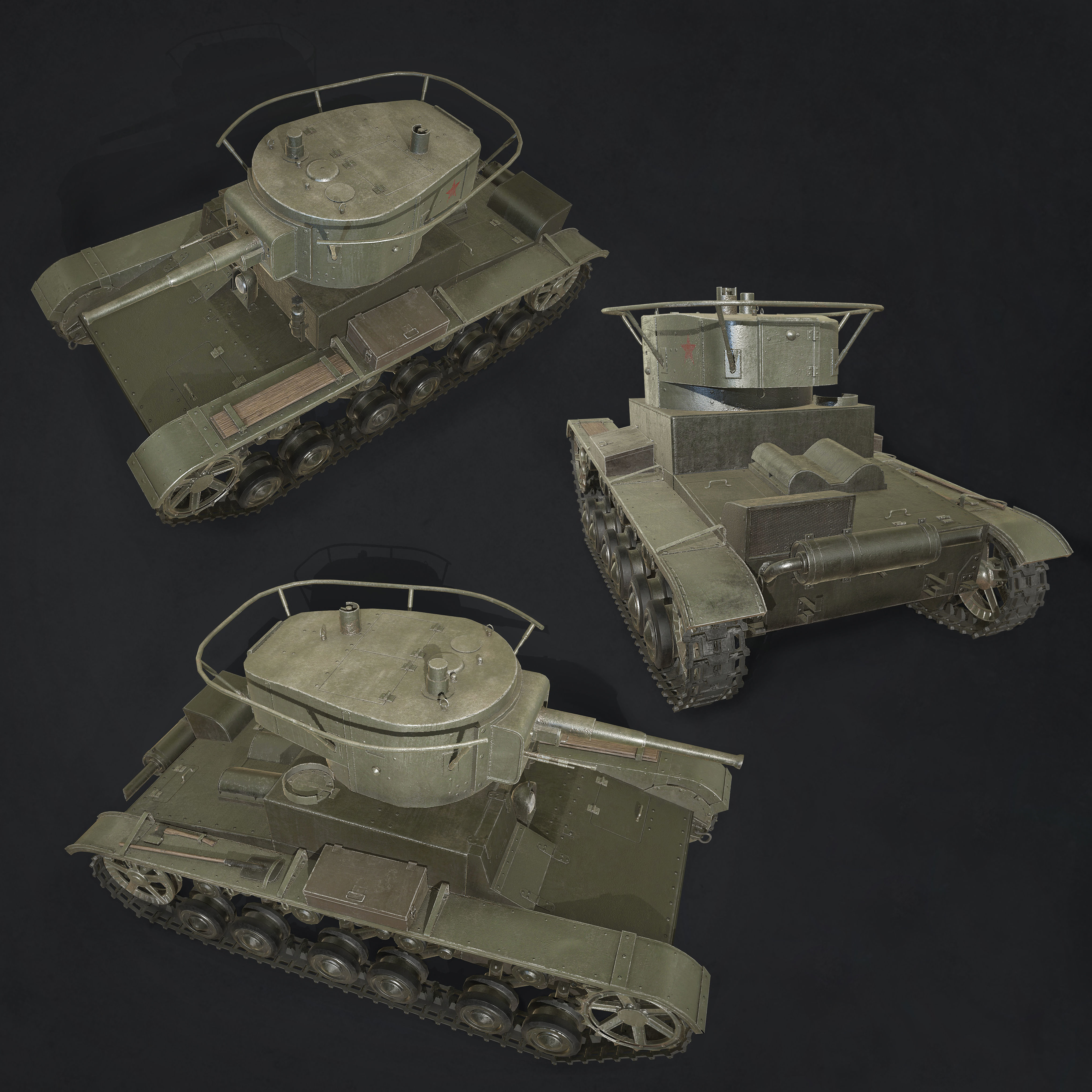 3D model Russian tank VR / AR / low-poly | CGTrader