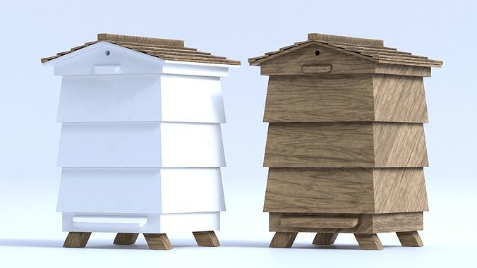 Wooden Beehive 3D model | CGTrader