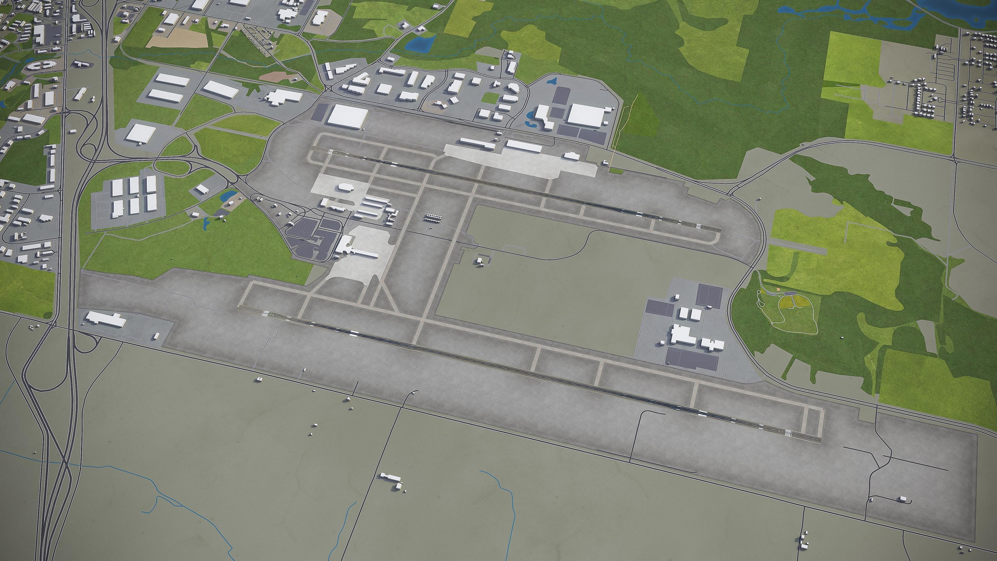 3D model Huntsville Airport VR / AR / low-poly | CGTrader