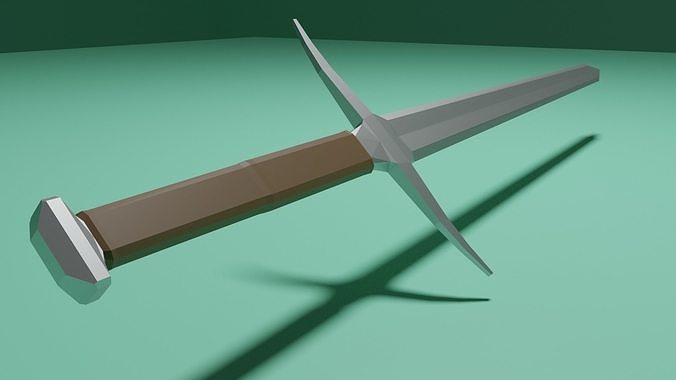 Low poly medieval sword free VR / AR / low-poly 3D model | CGTrader