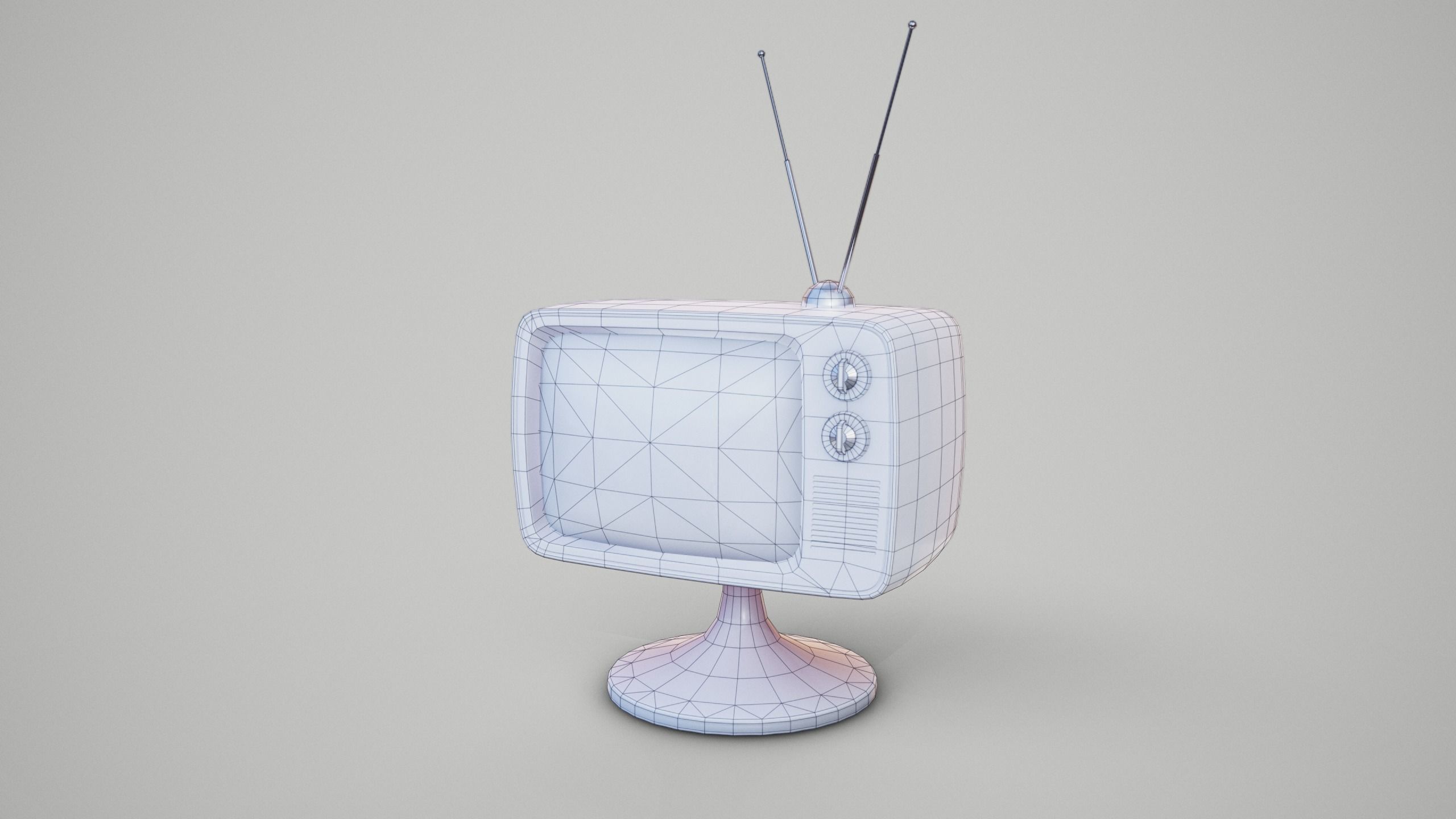3D model Red Retro TV VR / AR / low-poly | CGTrader