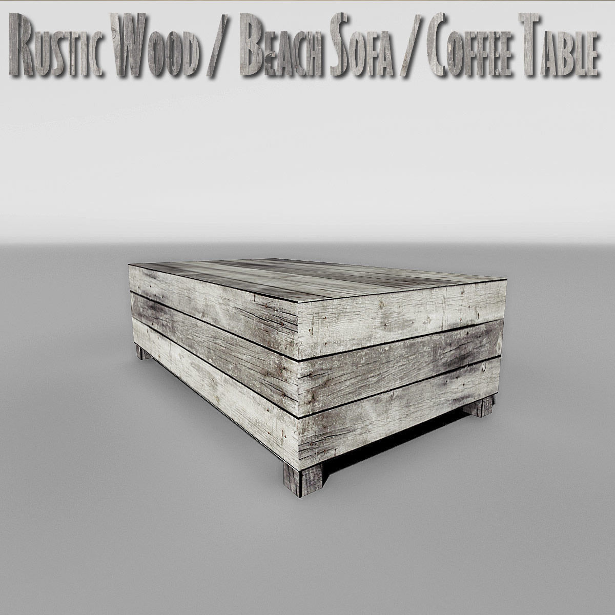 Rustic Wood Beach Furniture 3D model | CGTrader