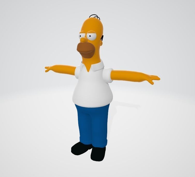 Homer Simpson 3D model rigged | CGTrader