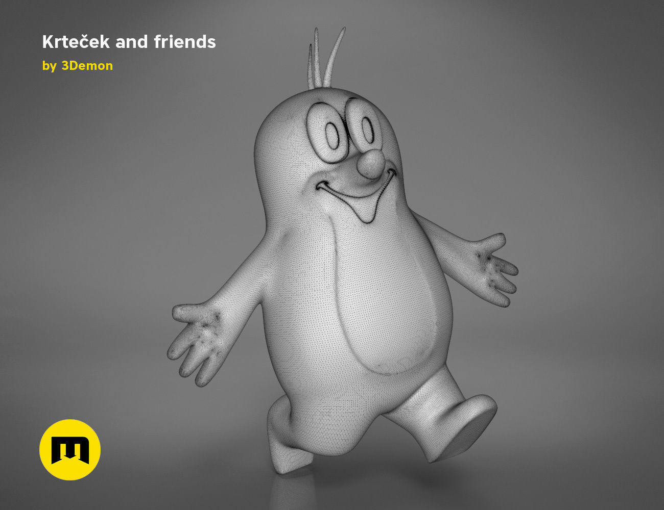Krtek and his friends 3D model 3D printable | CGTrader