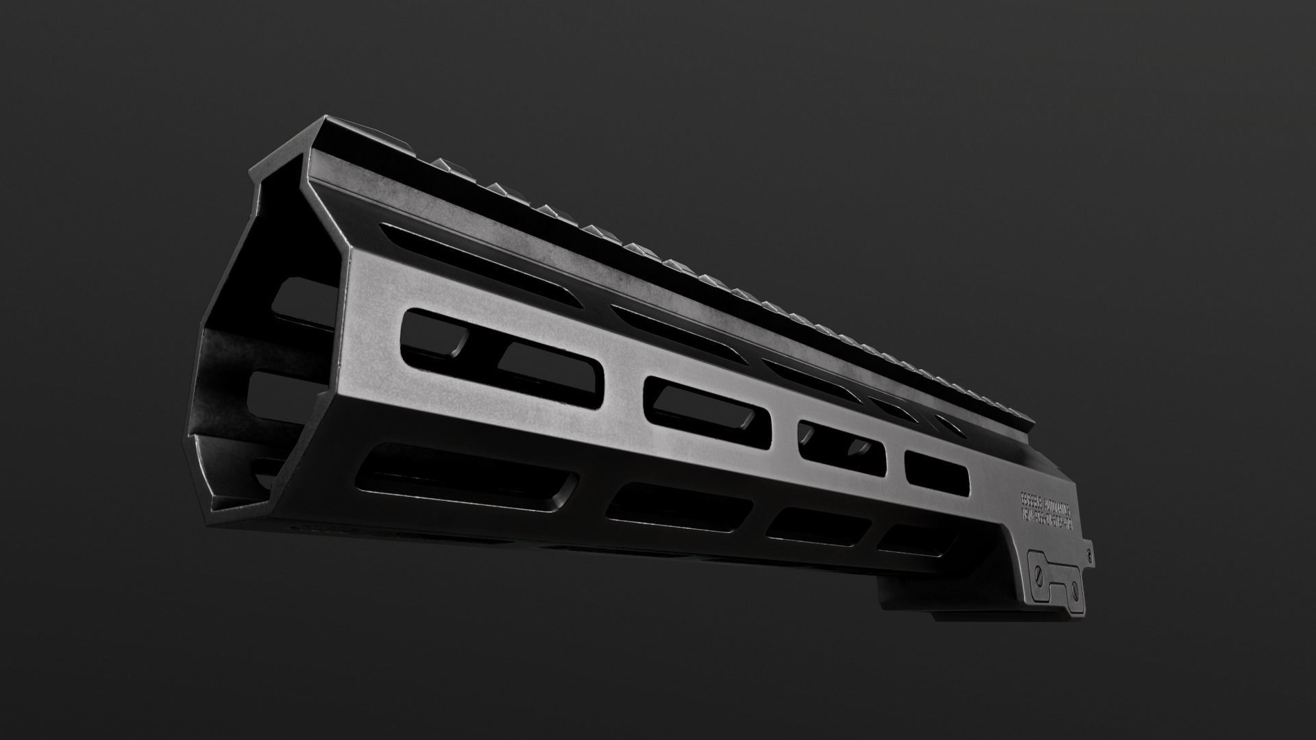 3D model Geissele Super Modular Rail MK16 MLOK AR15 Handguard VR / AR ...