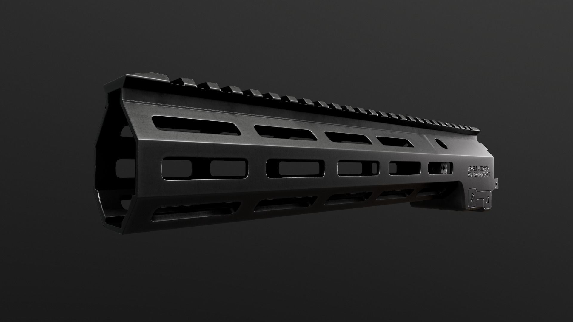 3D model Geissele Super Modular Rail MK16 MLOK AR15 Handguard VR / AR ...