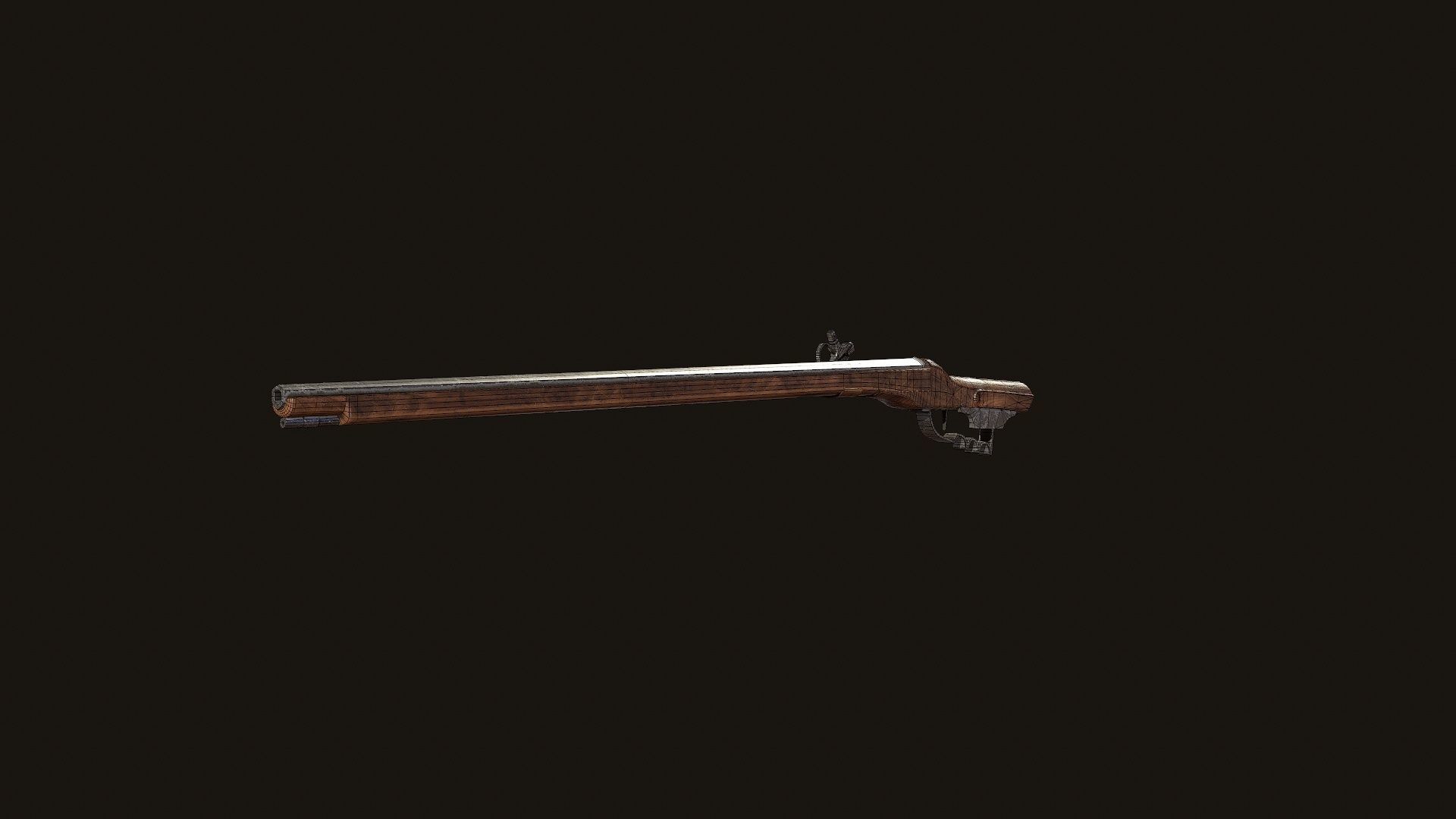 3D model Weapon - Gun - Flintlock - German Wheellock Rifle VR / AR ...