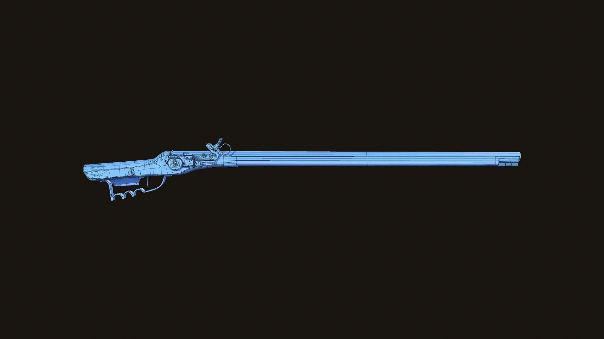 3D model Weapon - Gun - Flintlock - German Wheellock Rifle VR / AR ...