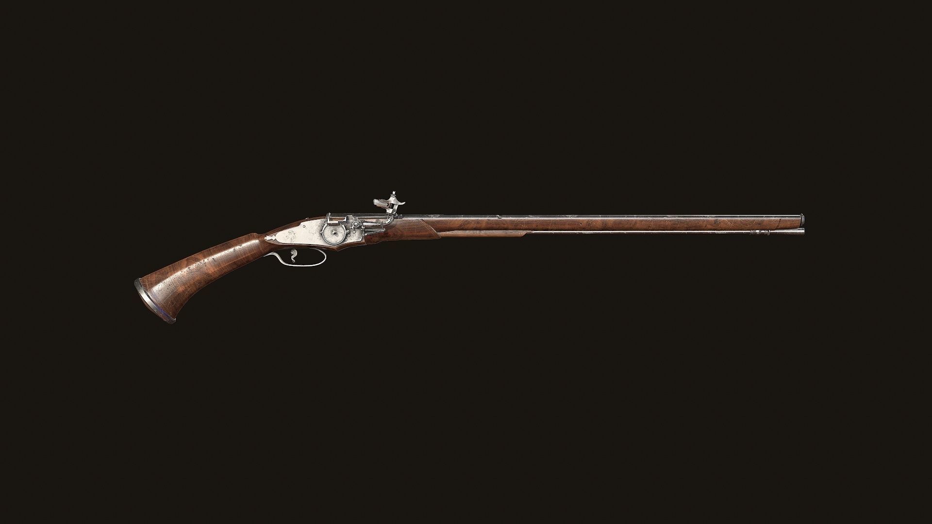 3D model Weapon - Gun - Flintlock - Italian Wheellock Rifle VR / AR ...