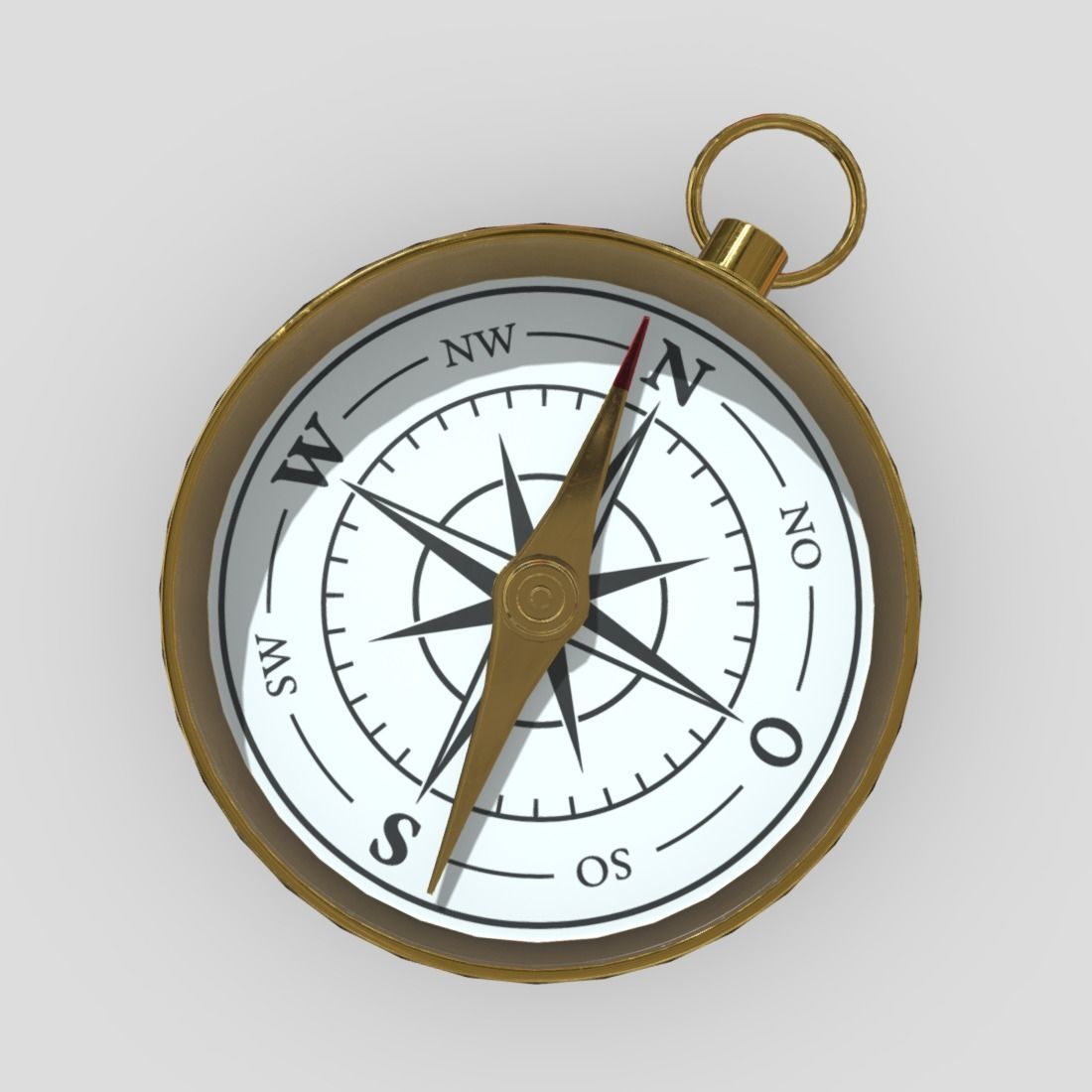 3D model Compass gold VR / AR / low-poly | CGTrader