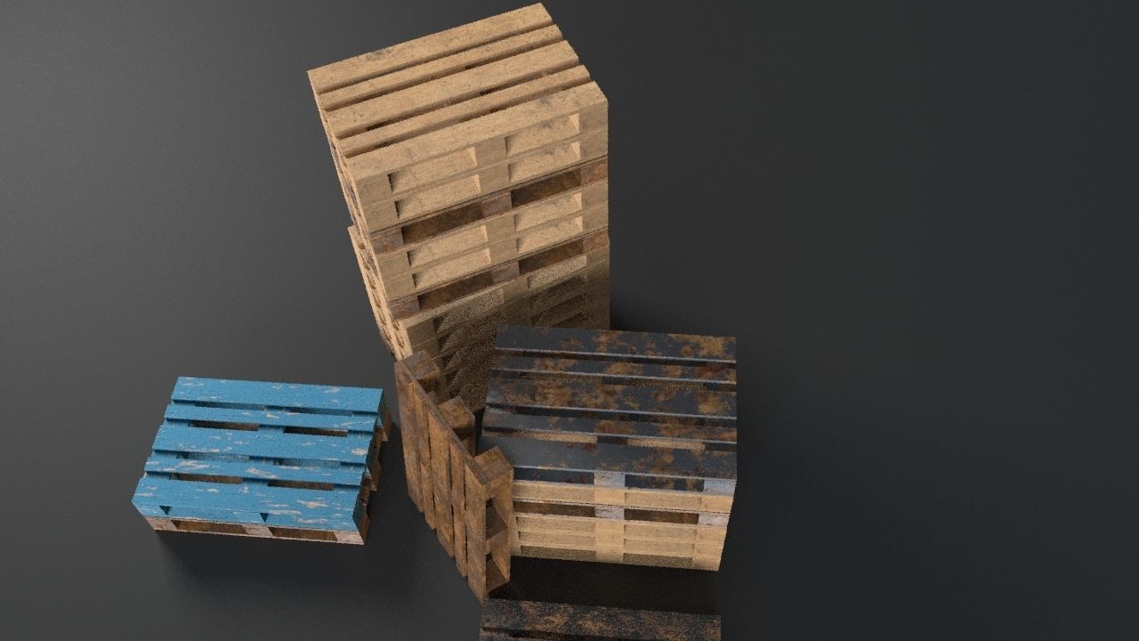 3D model Pallet props low poly VR / AR / low-poly | CGTrader