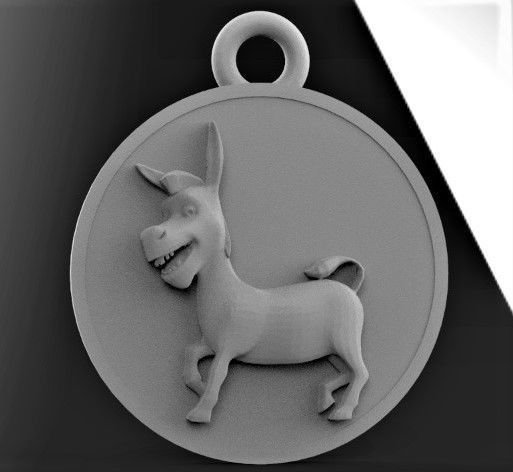 Donkey from Shrek relief 3D model 3D printable | CGTrader