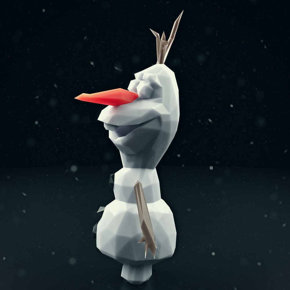 3D model Olaf Low Poly 1 VR / AR / low-poly | CGTrader