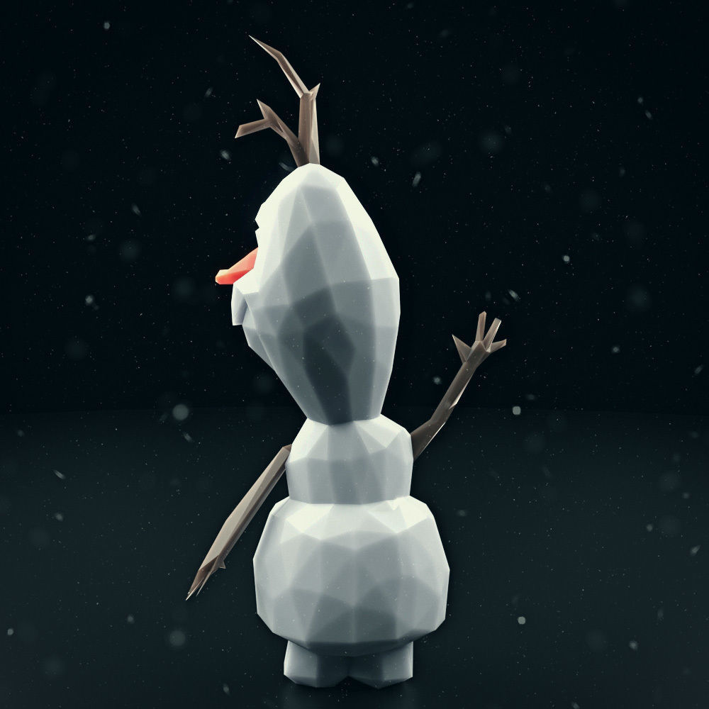 3D model Olaf Low Poly 1 VR / AR / low-poly | CGTrader