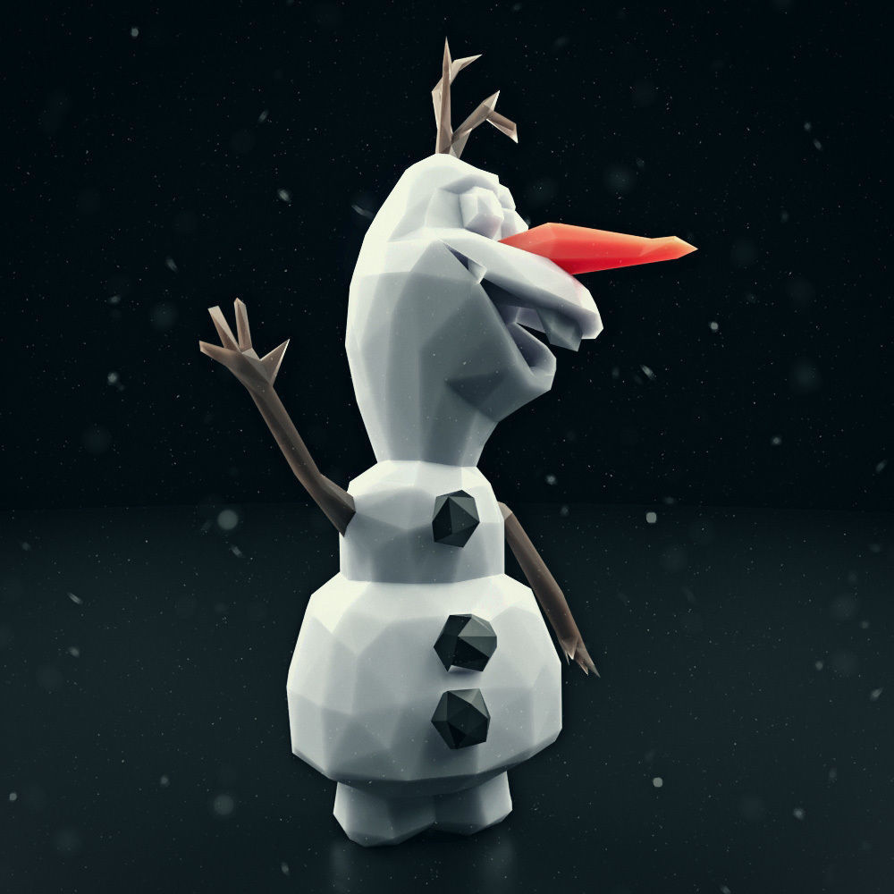 3D model Olaf Low Poly 1 VR / AR / low-poly | CGTrader