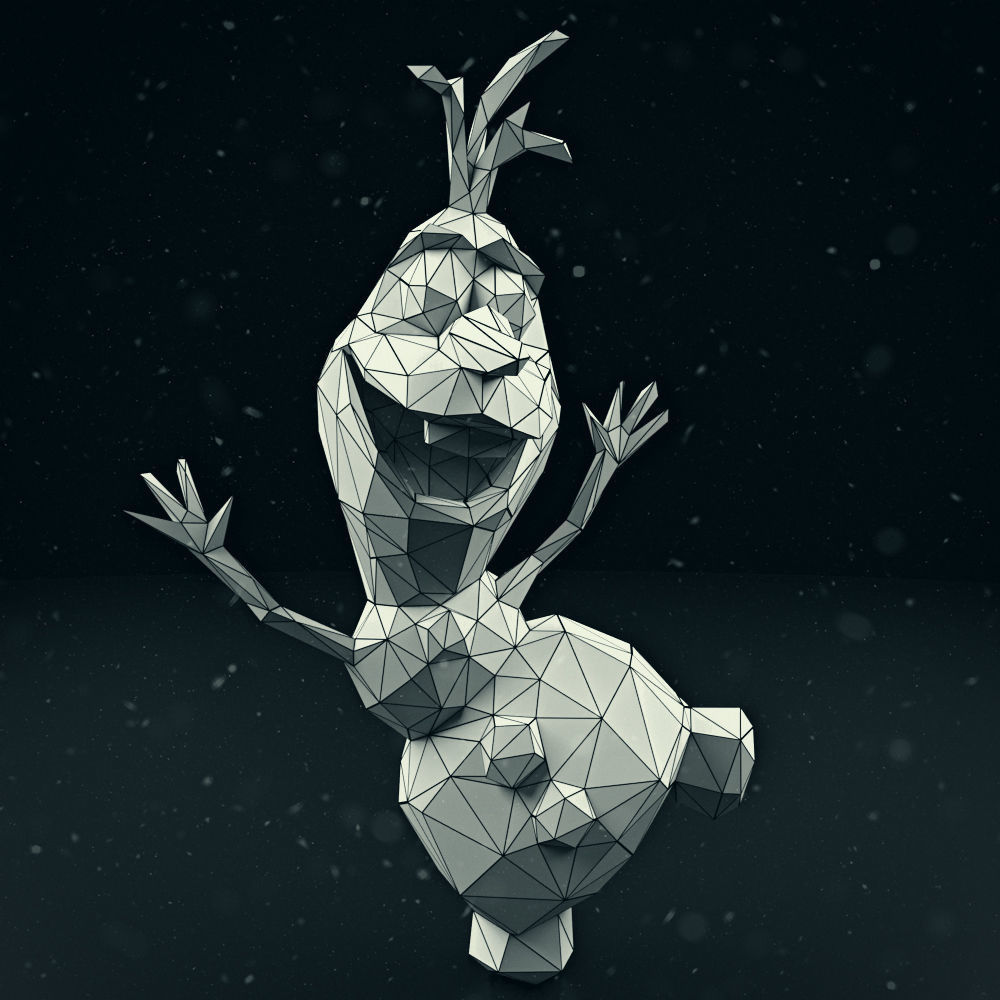 3D model Olaf Low Poly 2 VR / AR / low-poly | CGTrader