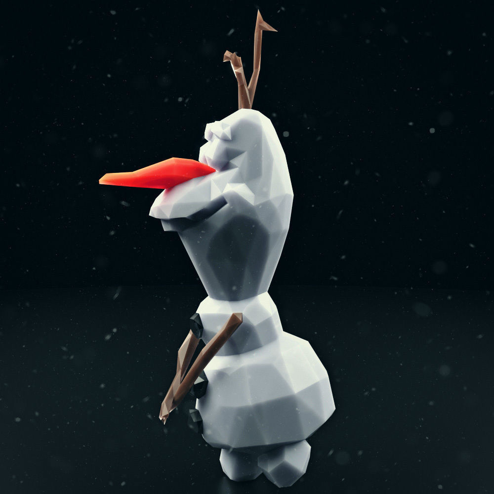3D model Olaf Low Poly 3 VR / AR / low-poly | CGTrader