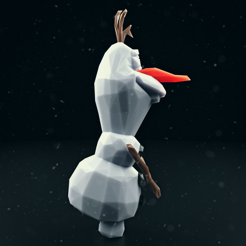 3D model Olaf Low Poly 3 VR / AR / low-poly | CGTrader