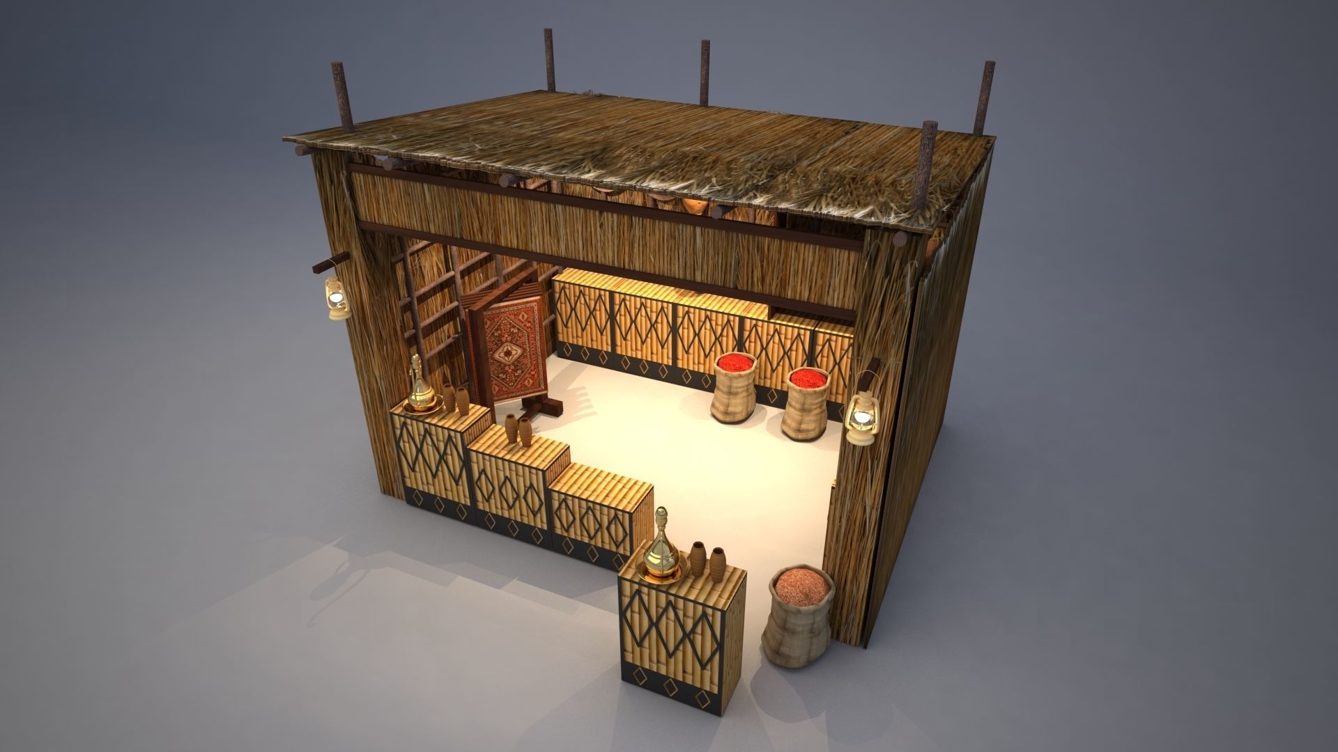 Barasti Souq 3D model | CGTrader