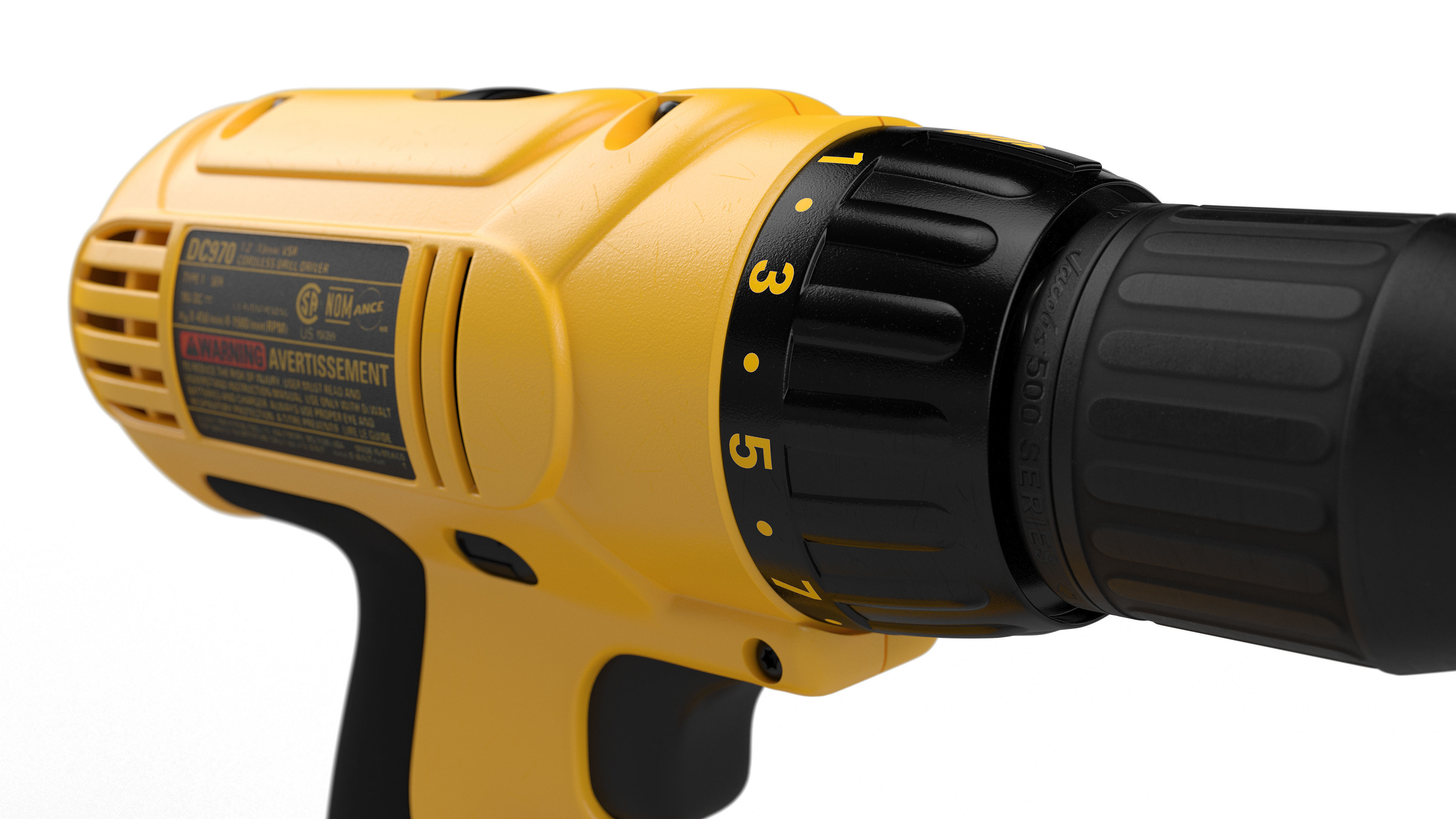 Dewalt DC970 Cordless Drill Driver 3D model | CGTrader
