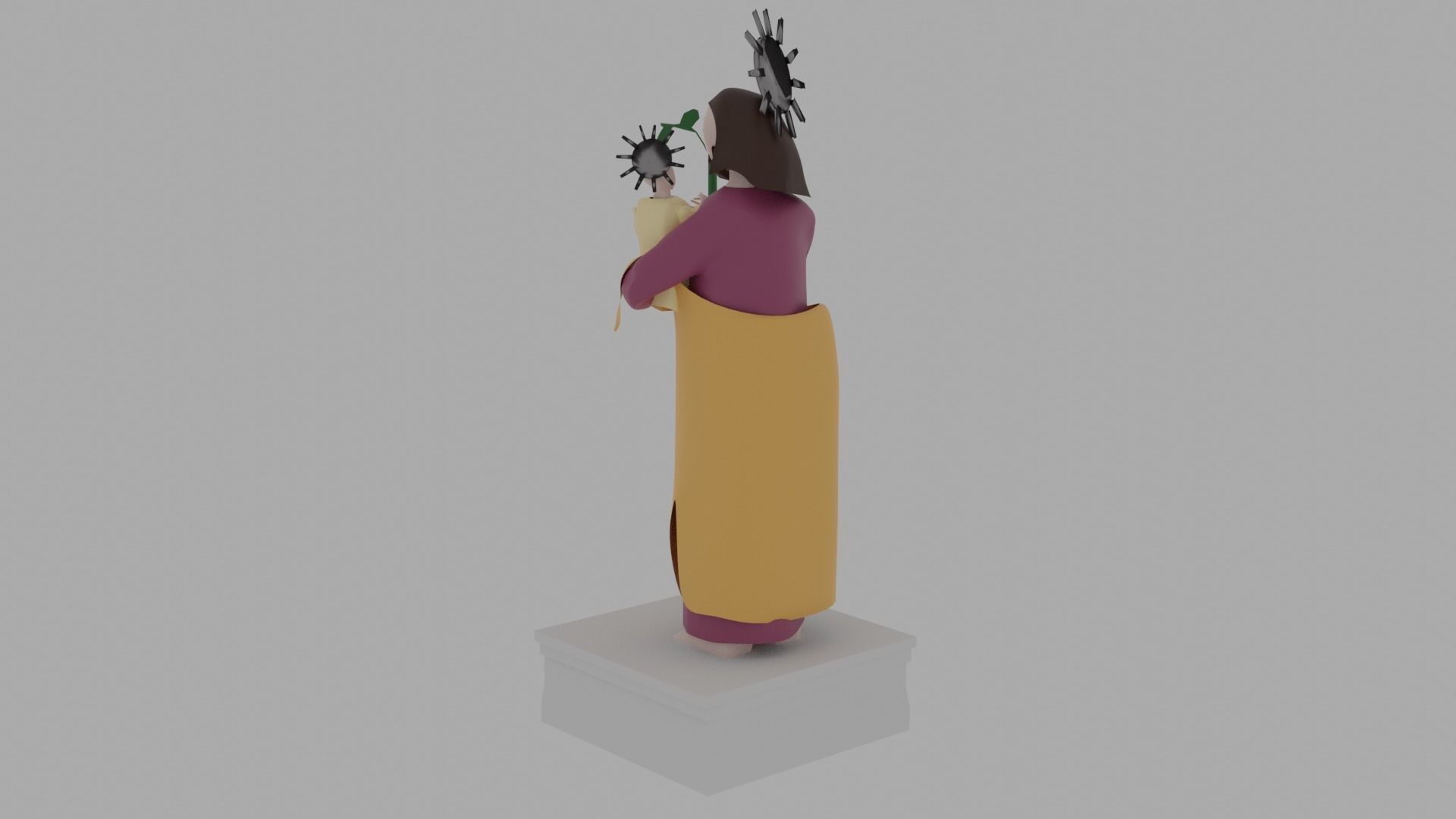 3D model Faceless Saint Joseph VR / AR / low-poly | CGTrader