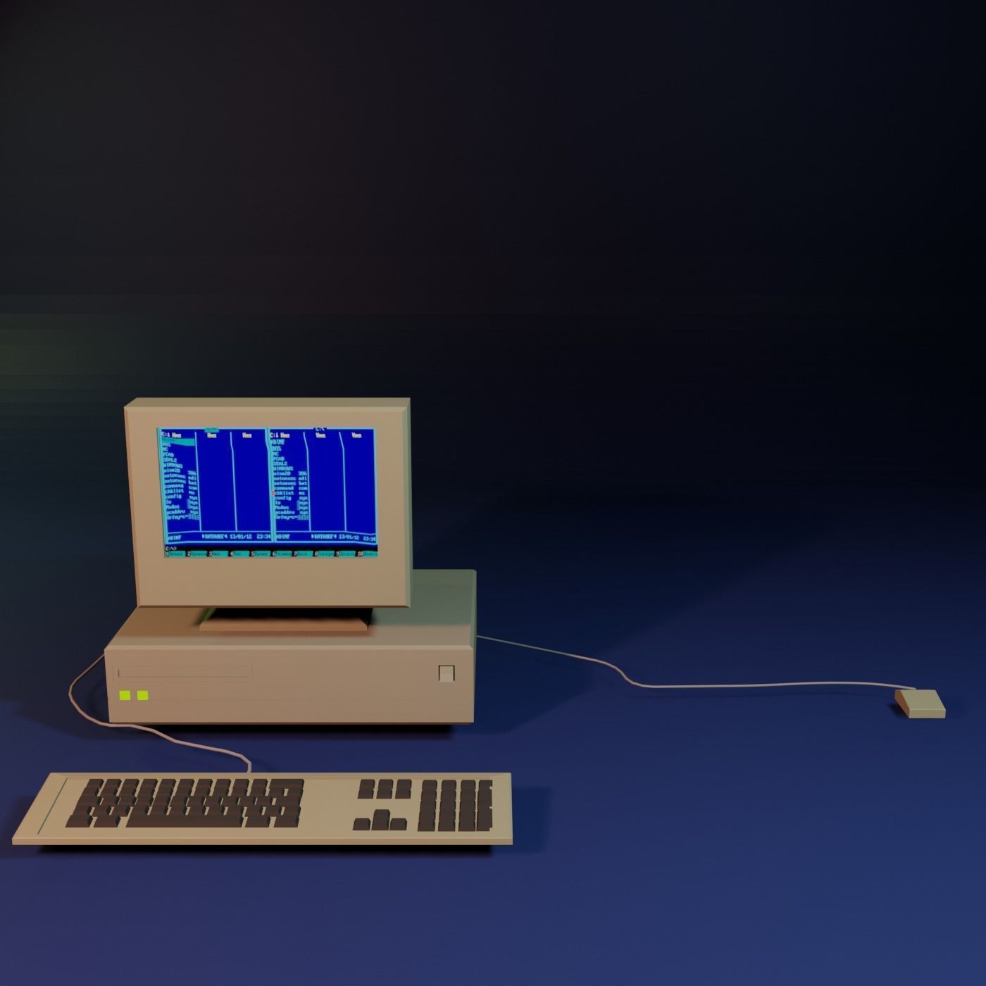 3D asset low-poly Old computer | CGTrader