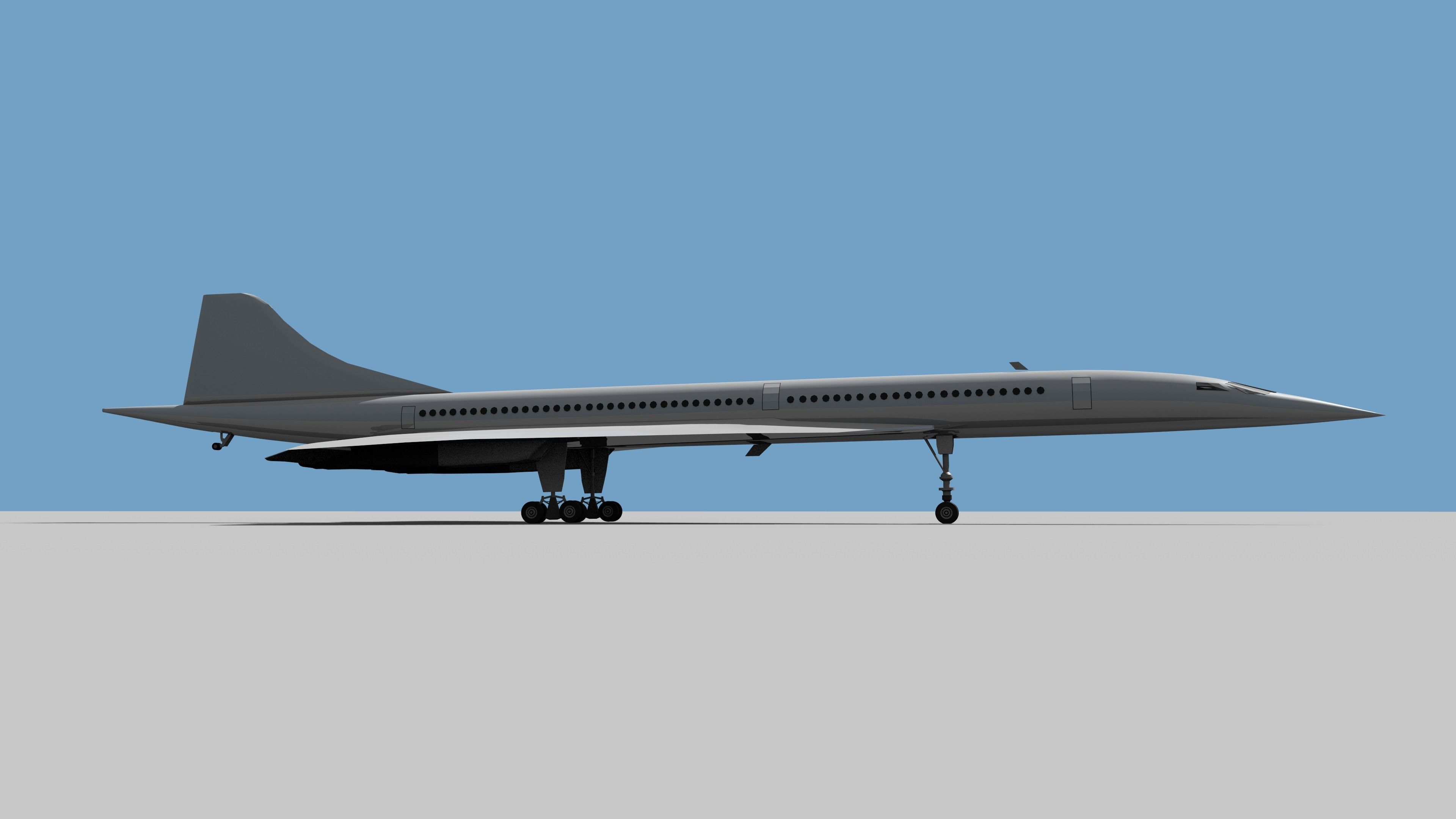 Concorde free VR / AR / low-poly 3D model | CGTrader