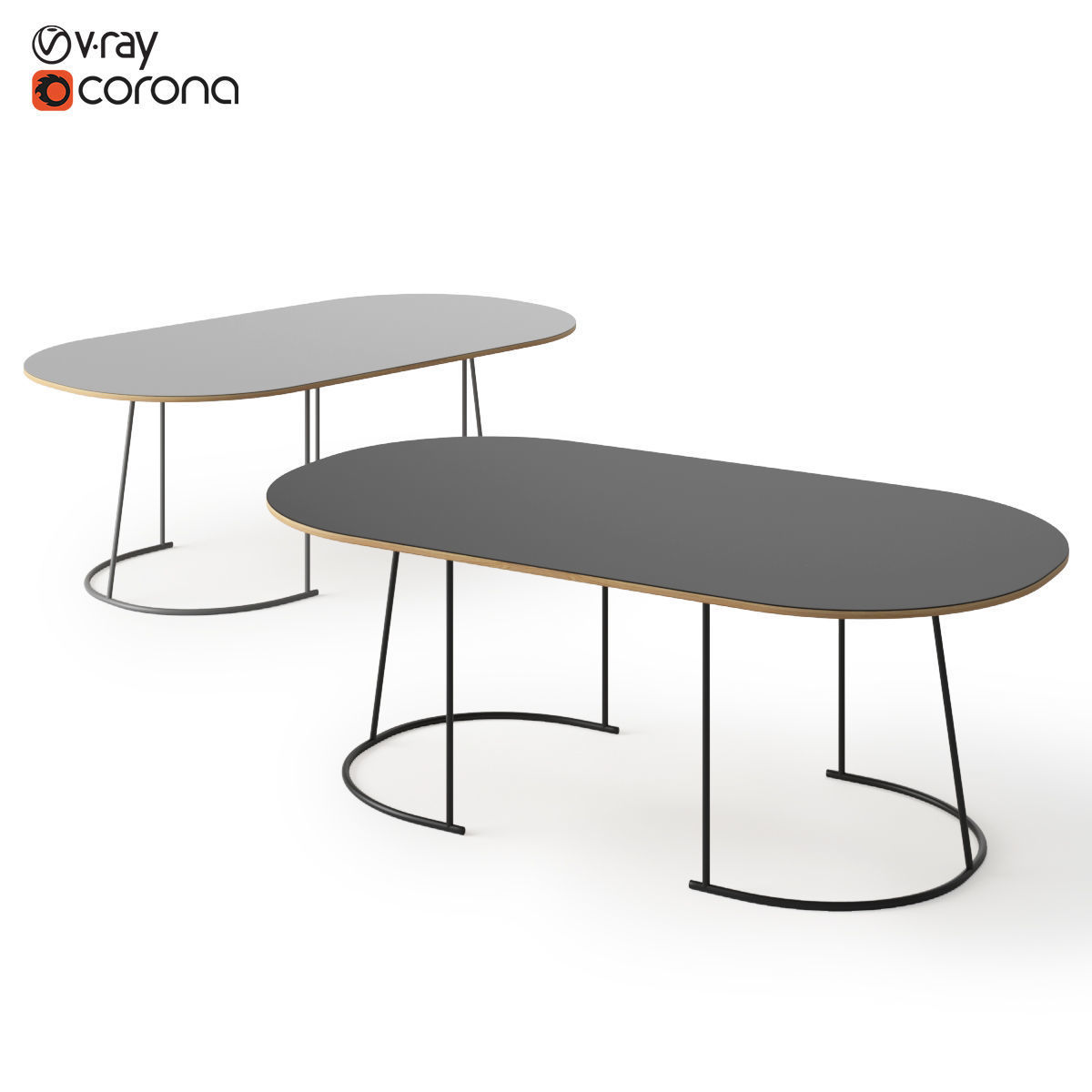 Muuto Airy Large Table 3D model | CGTrader