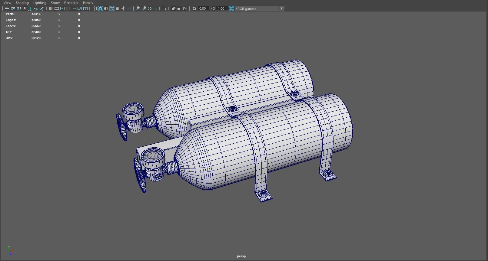 Nitro two gas cylinders free 3D model | CGTrader